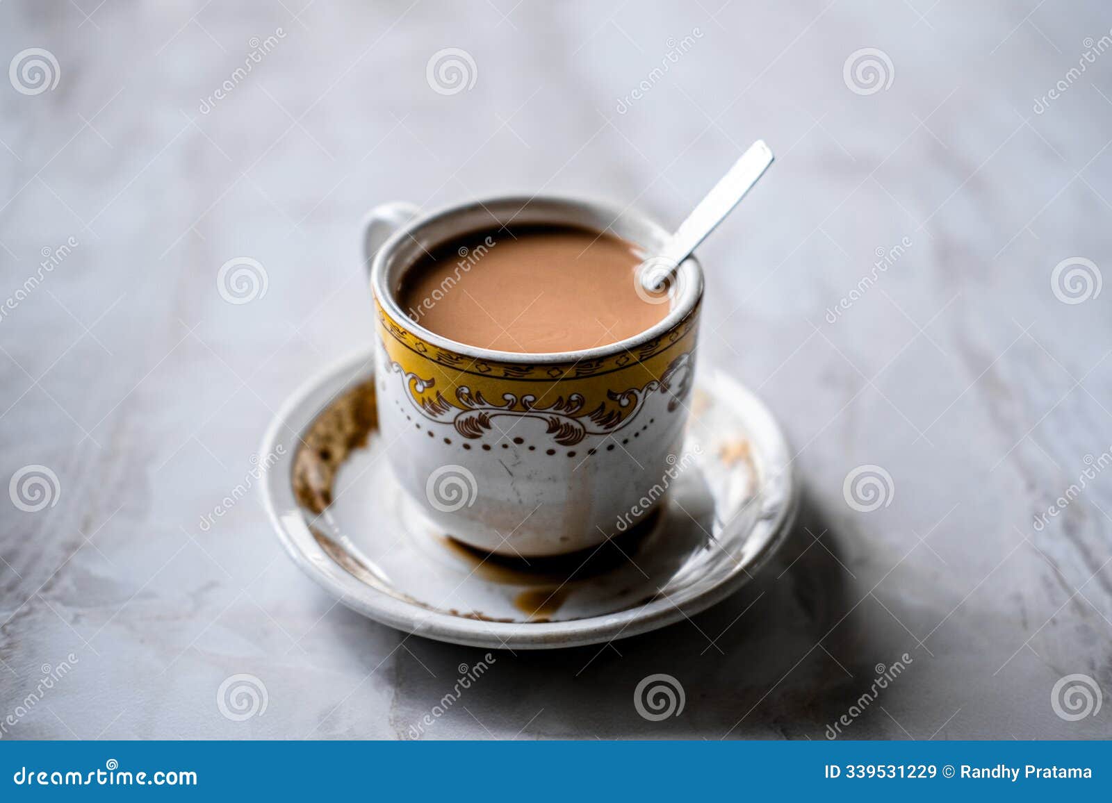 A Cup of Milk Tea in the Morning Stock Image - Image of black, brown ...