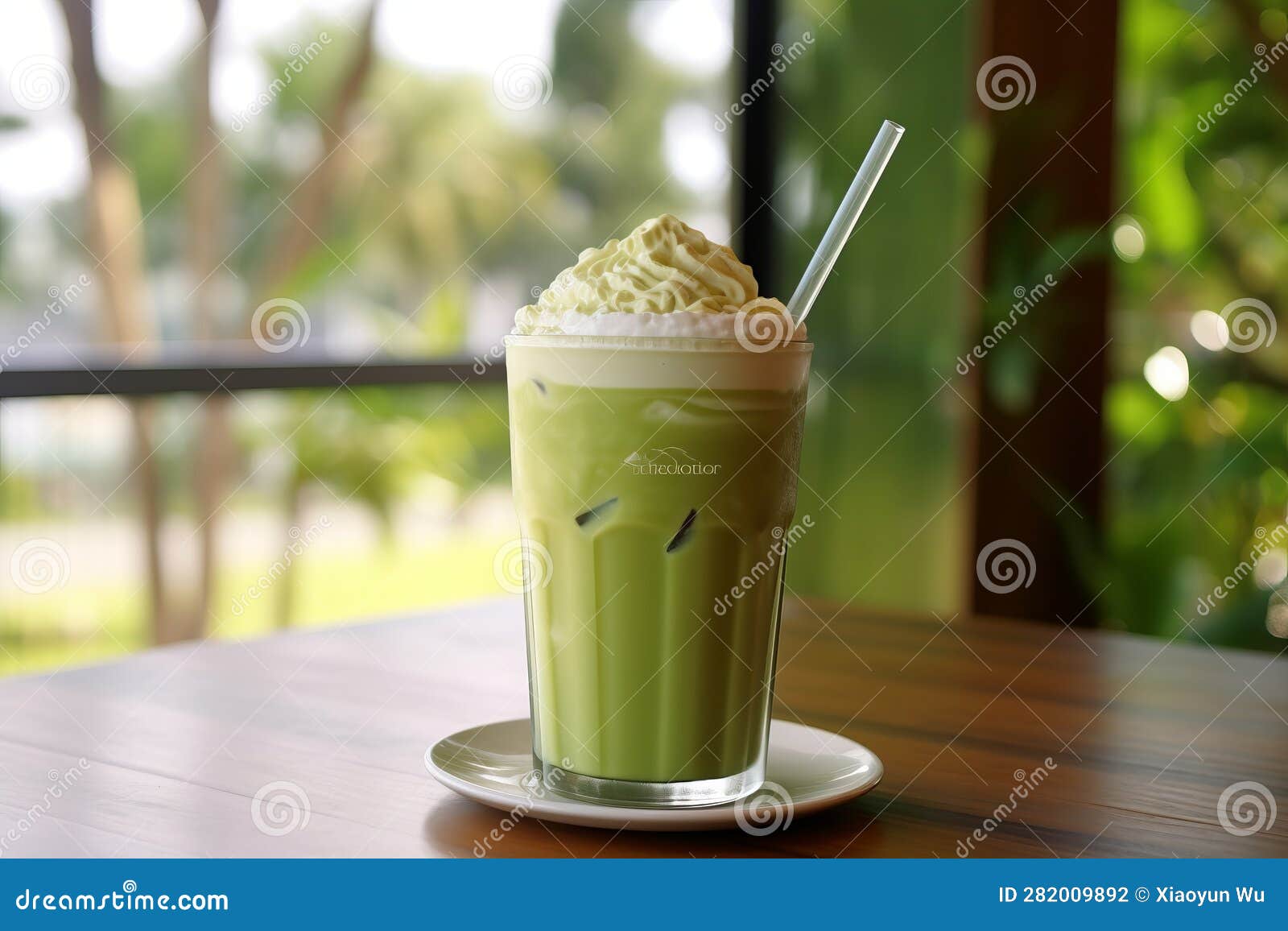 A Cup of Milk Tea on the Summer Cold Drink Table Stock Illustration ...