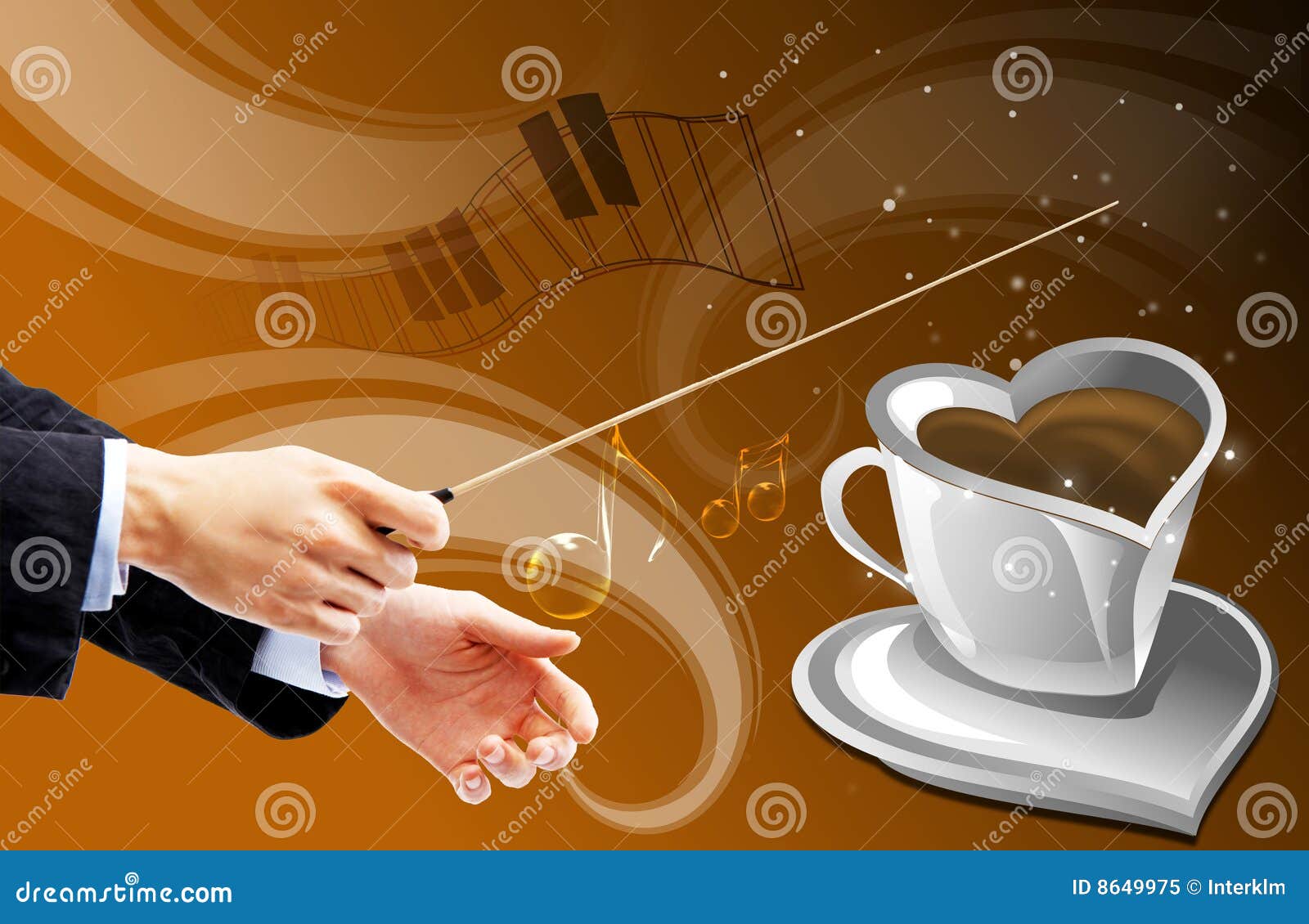 Cup of musical coffee stock illustration. Illustration of espresso ...