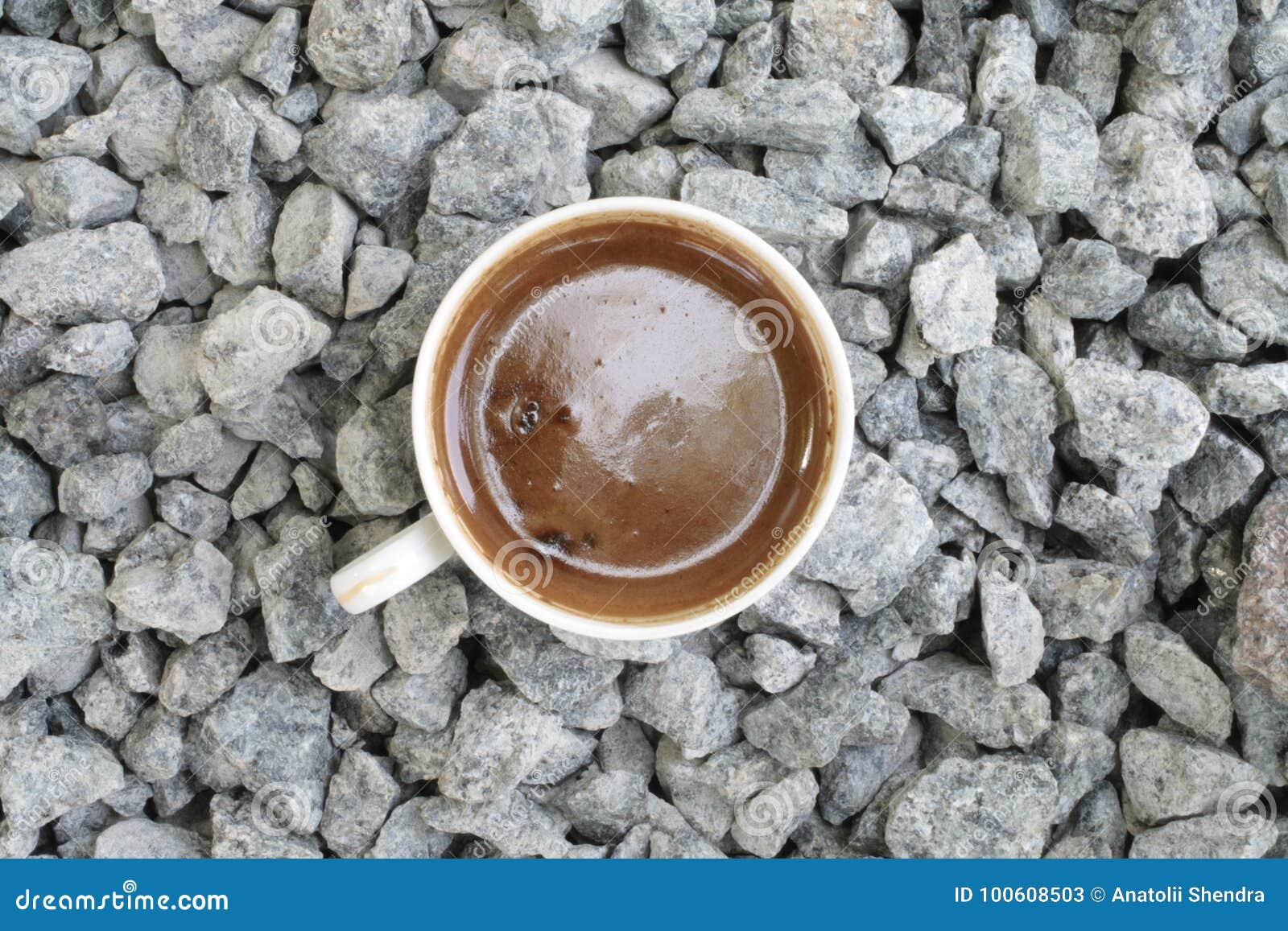 A Cup of Natural Coffee on Different Surfaces Stock Image - Image of ...