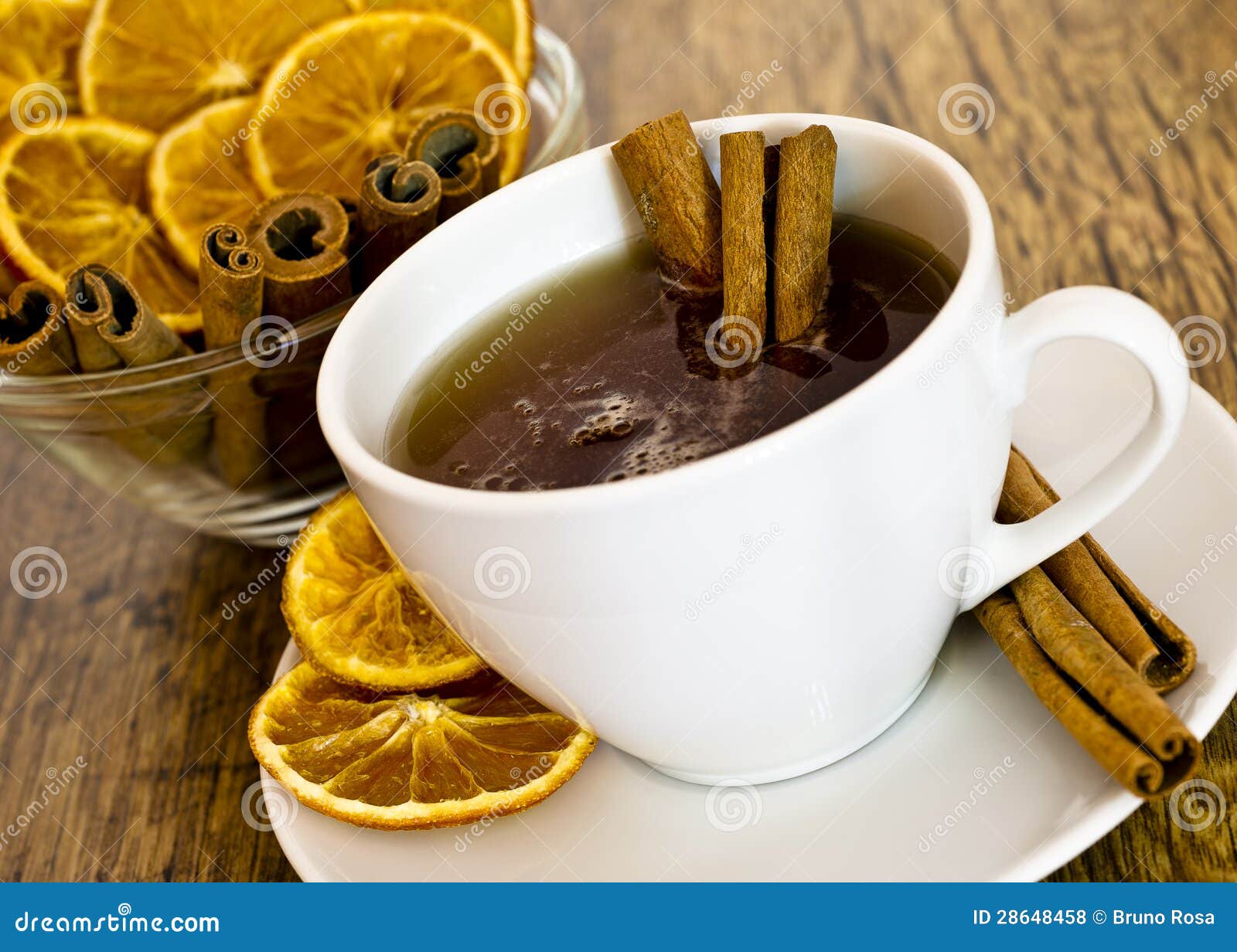 Cup of Orange Tea with Cinnamon Stock Photo - Image of ingredient ...