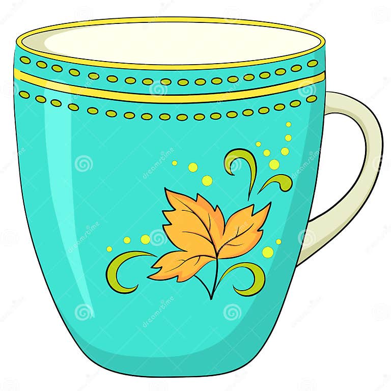 Cup with a pattern stock vector. Illustration of kitchen - 19030031
