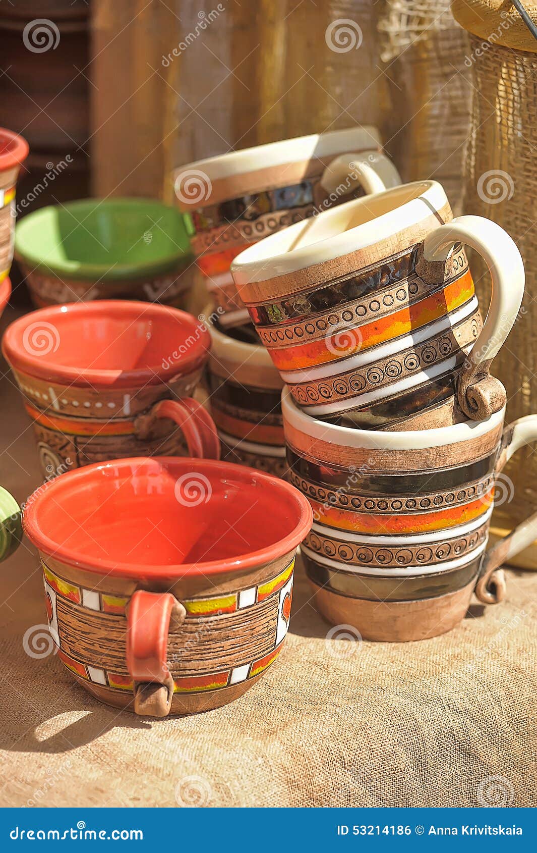 Cup with a pattern stock photo. Image of kitchenware - 53214186