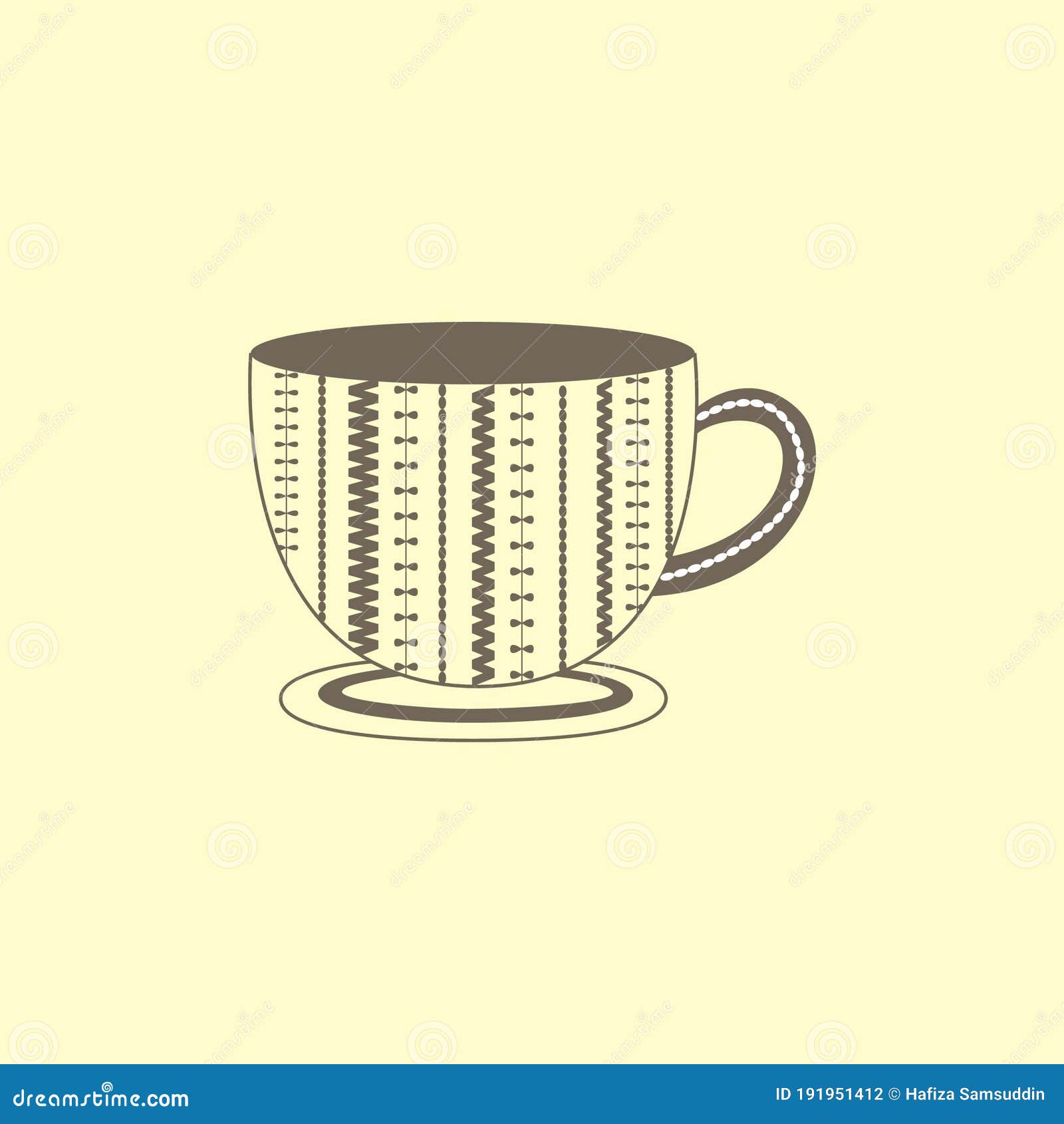 Cup with Pattern. Vector Illustration Decorative Design Stock Vector ...