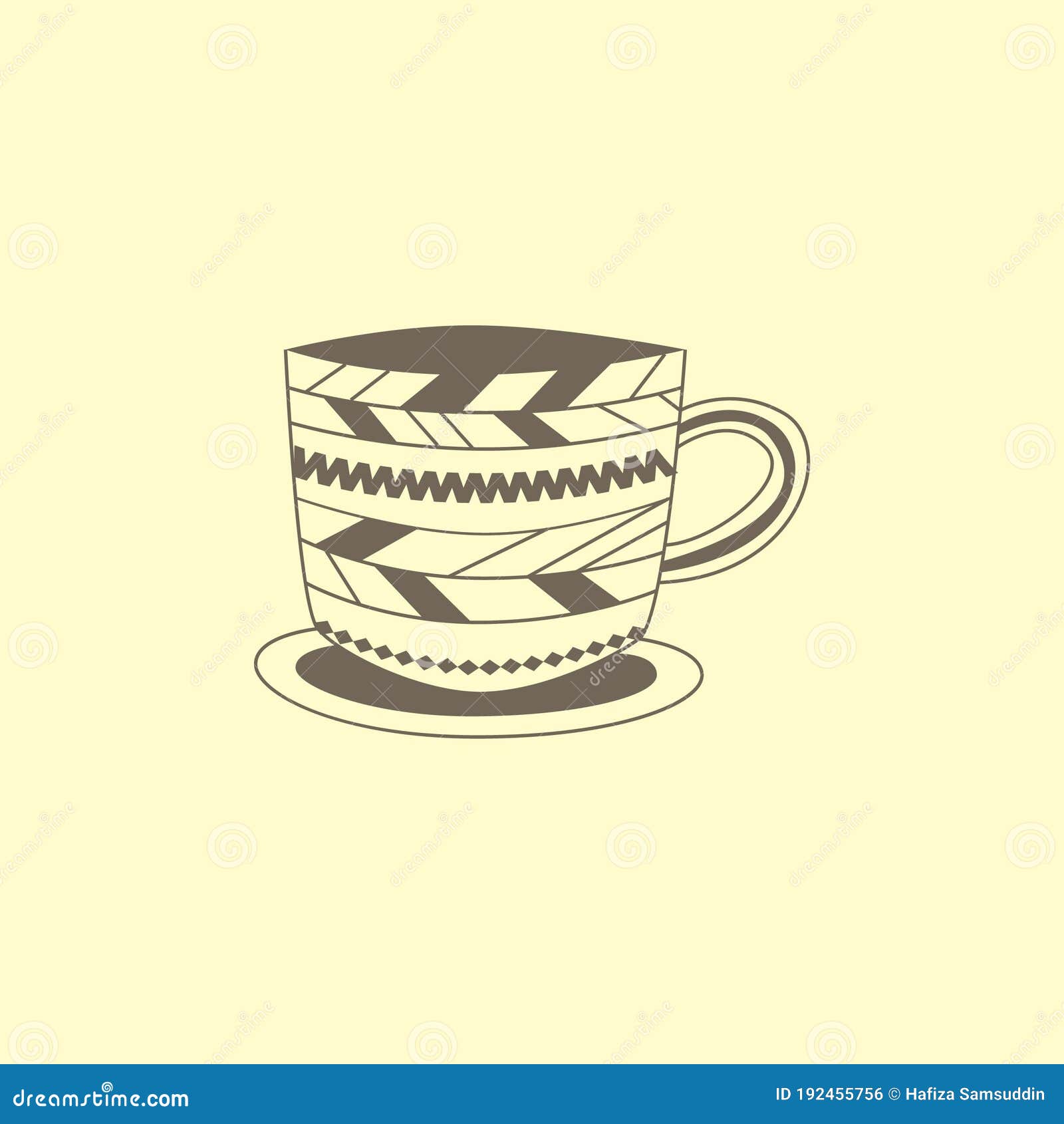 Cup with Pattern. Vector Illustration Decorative Design Stock Vector ...
