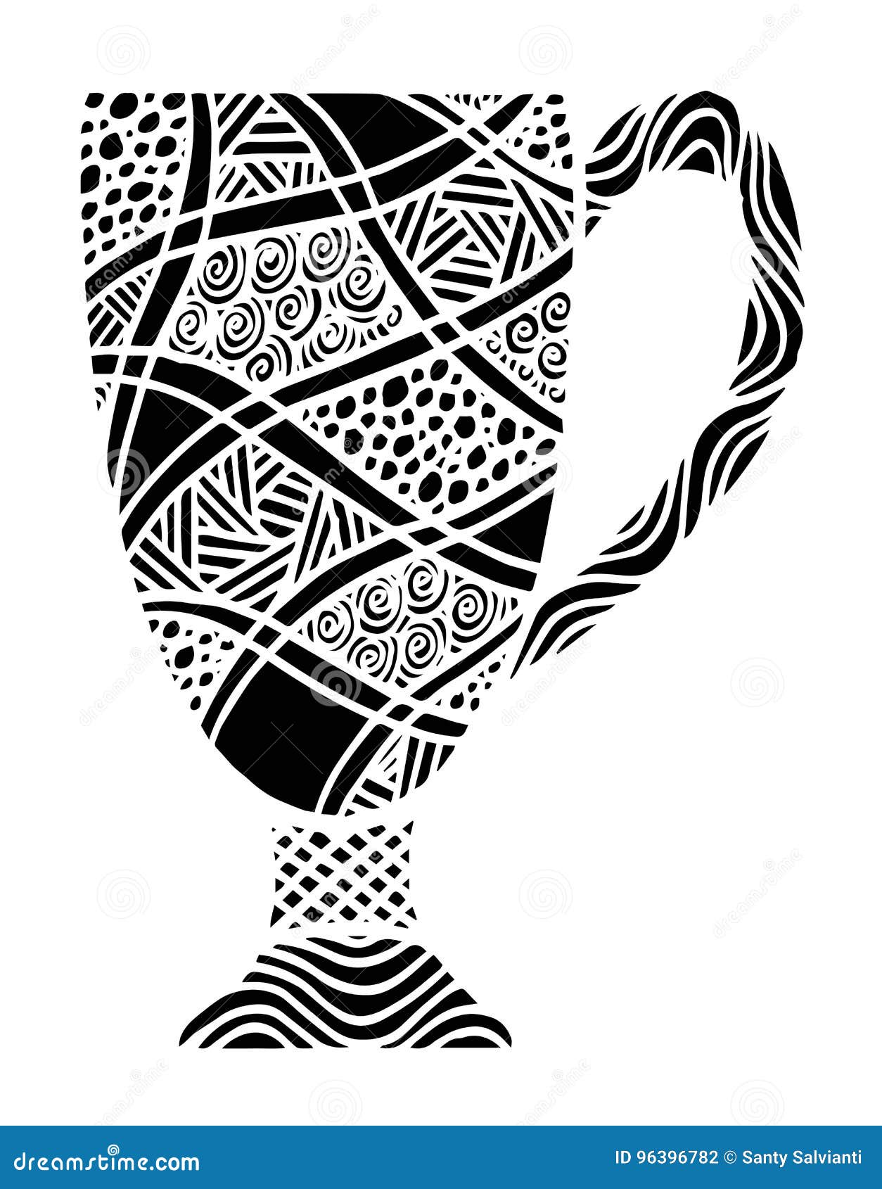 Cup Pattern Vector Illustration Stock Vector - Illustration of ceramics ...