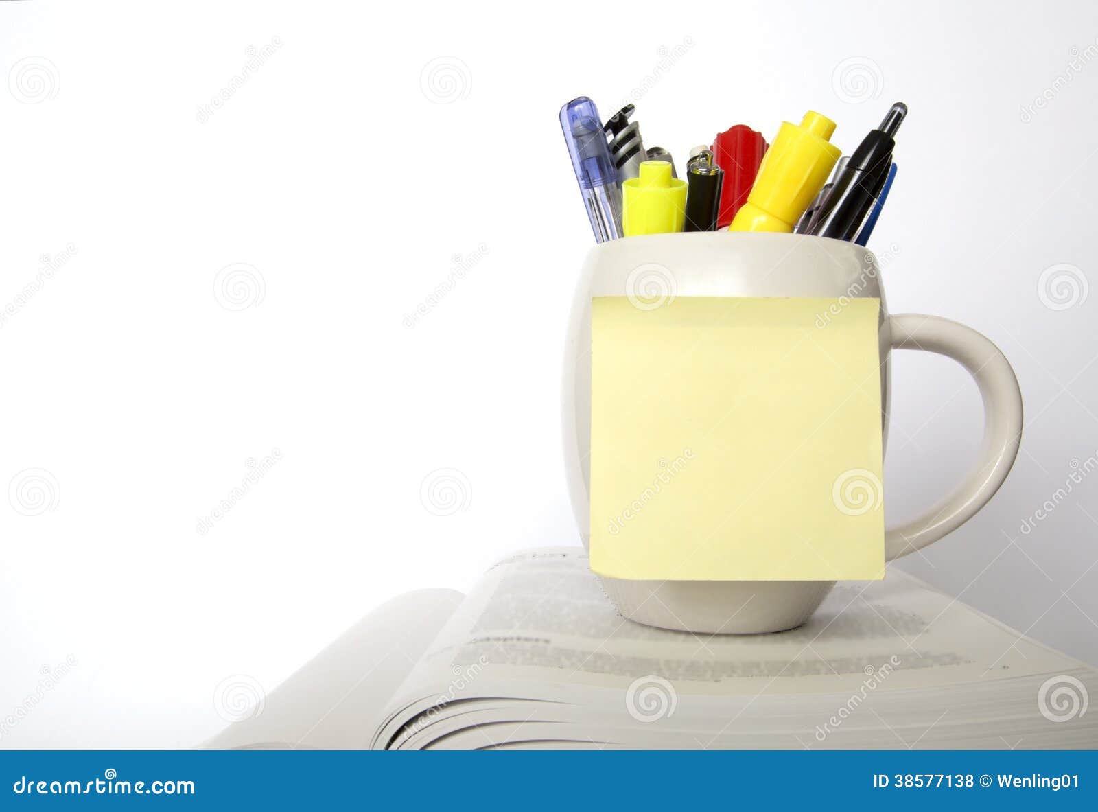 A cup of pens stock photo. Image of learn, brown, pencils - 38577138