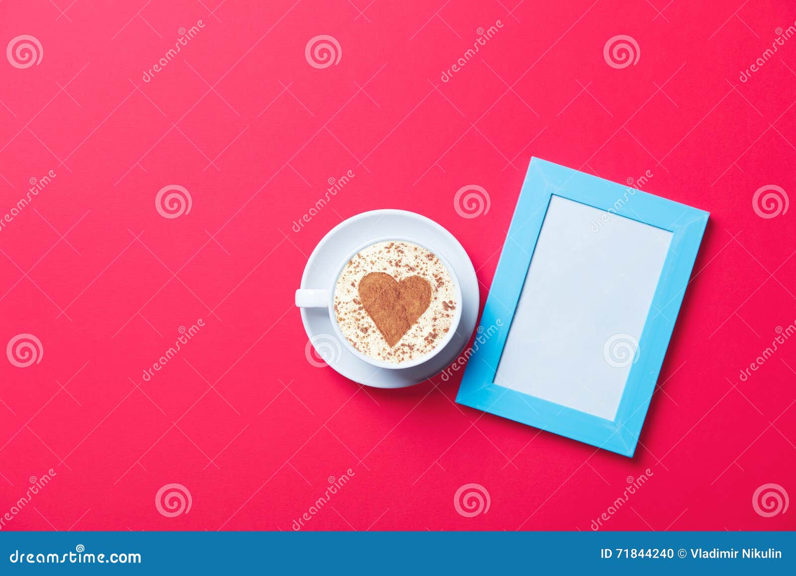 Cup and photo frame stock photo. Image of rest, clear - 71844240