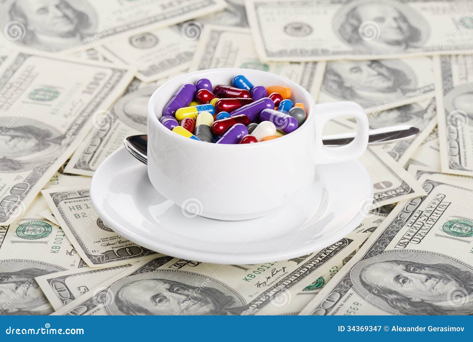 Cup of pills and tablets stock image. Image of medical - 34369347