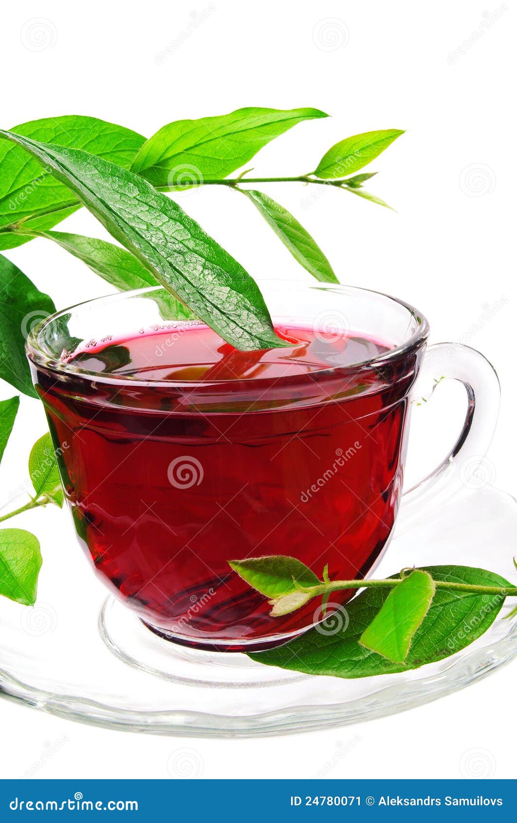 Cup of red flower tea stock image. Image of refreshment - 24780071