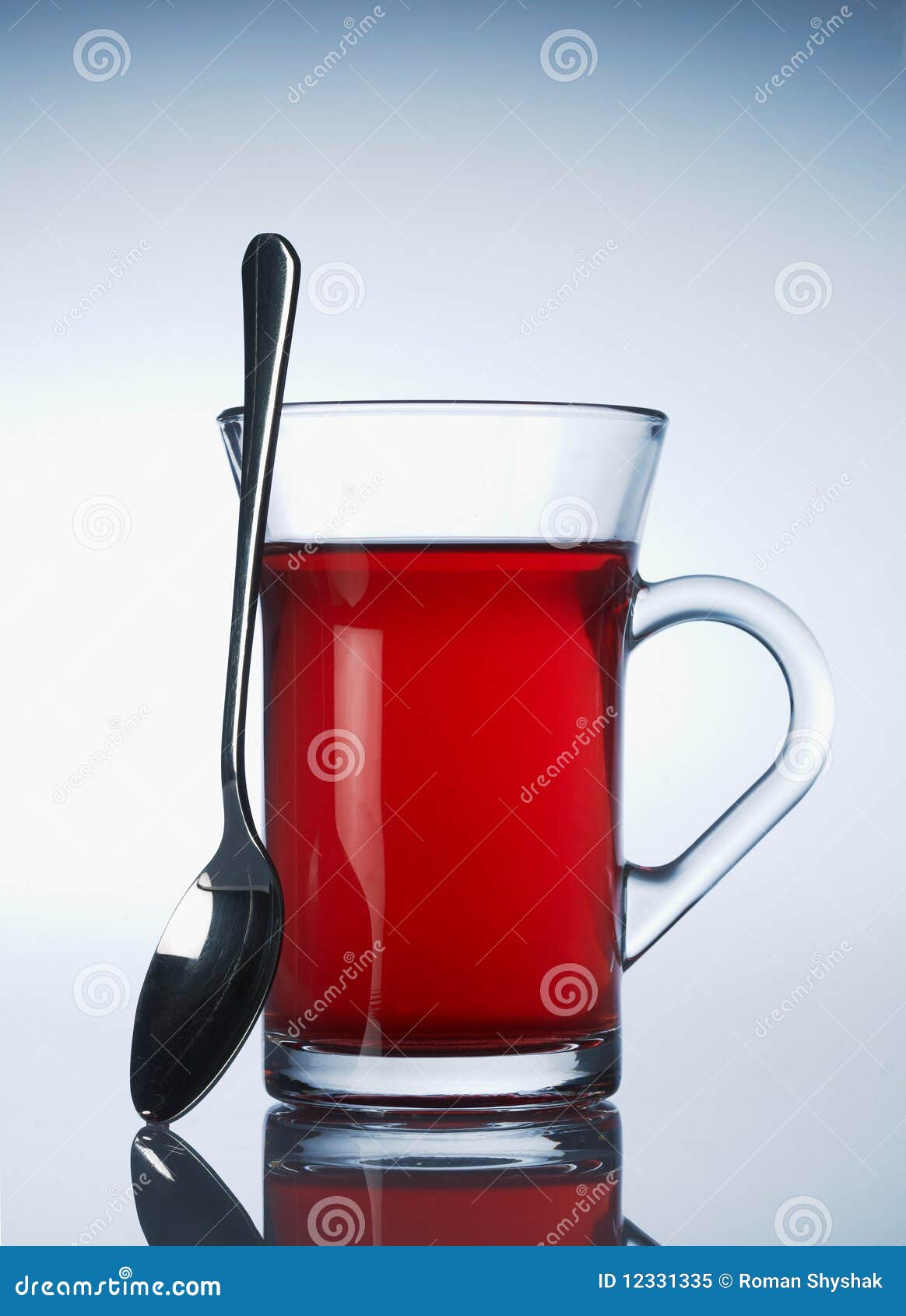 Cup of red fruit tea stock image. Image of teaglass, water - 12331335