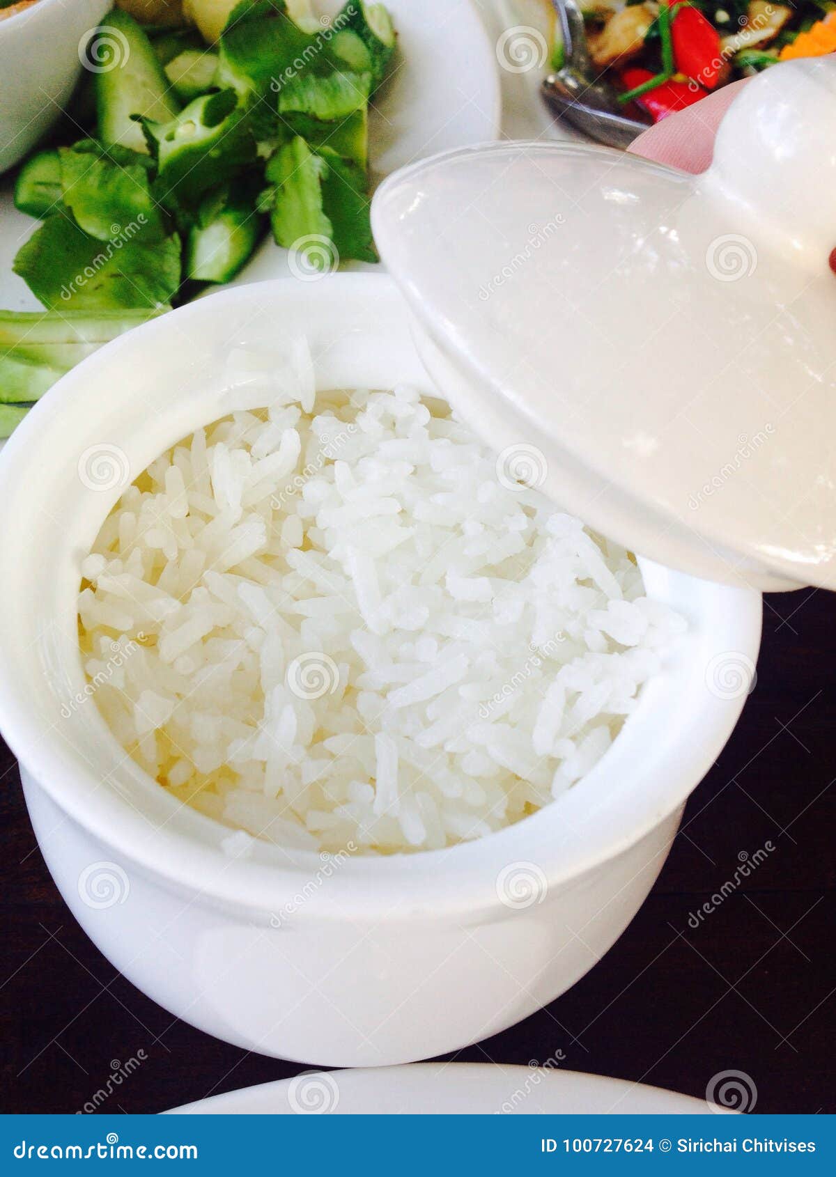 A Cup of Rice, a Rice Bowls Stock Photo - Image of delicious, gourmet ...