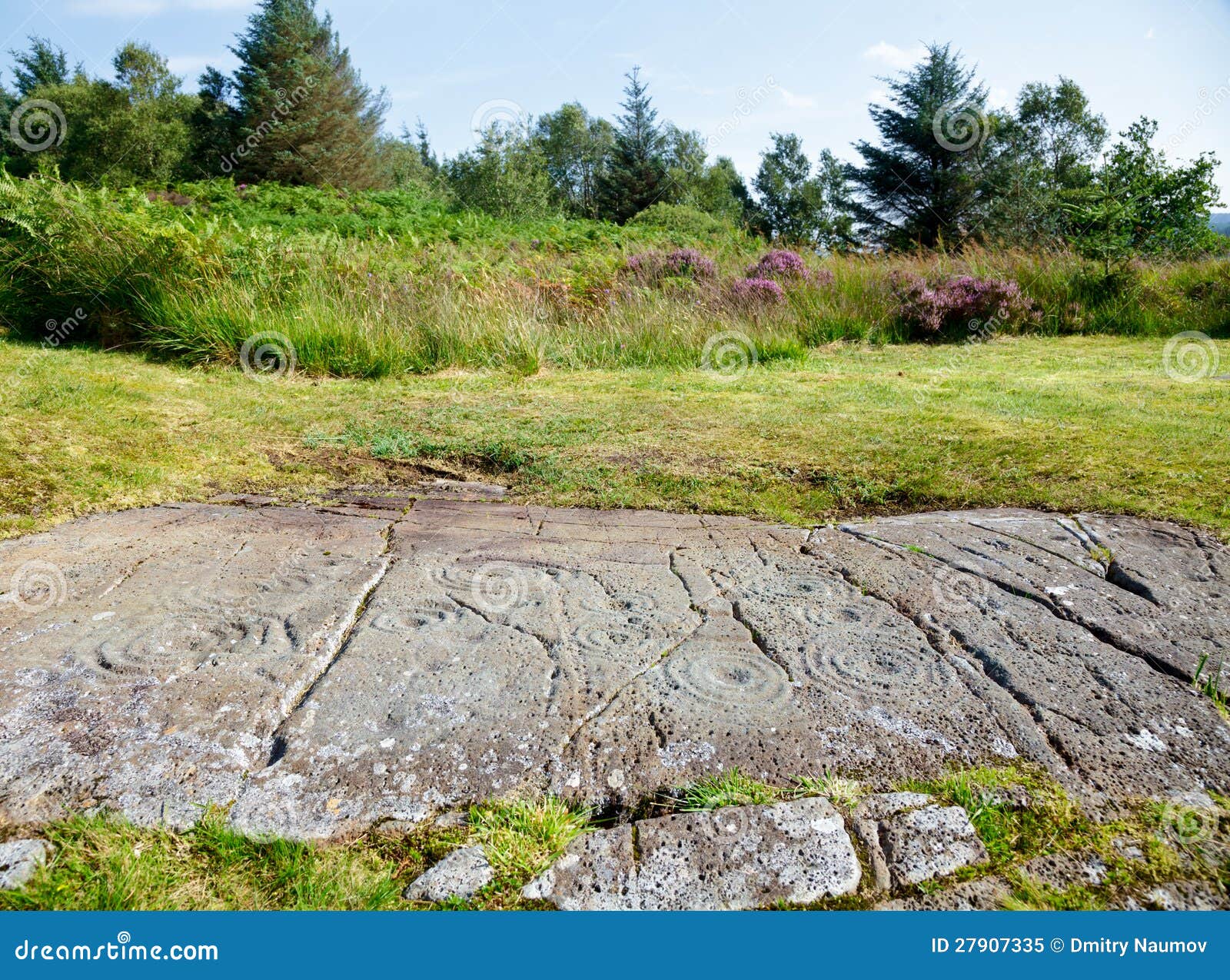 Cup and Ring marked stone stock image. Image of ancient - 27907335