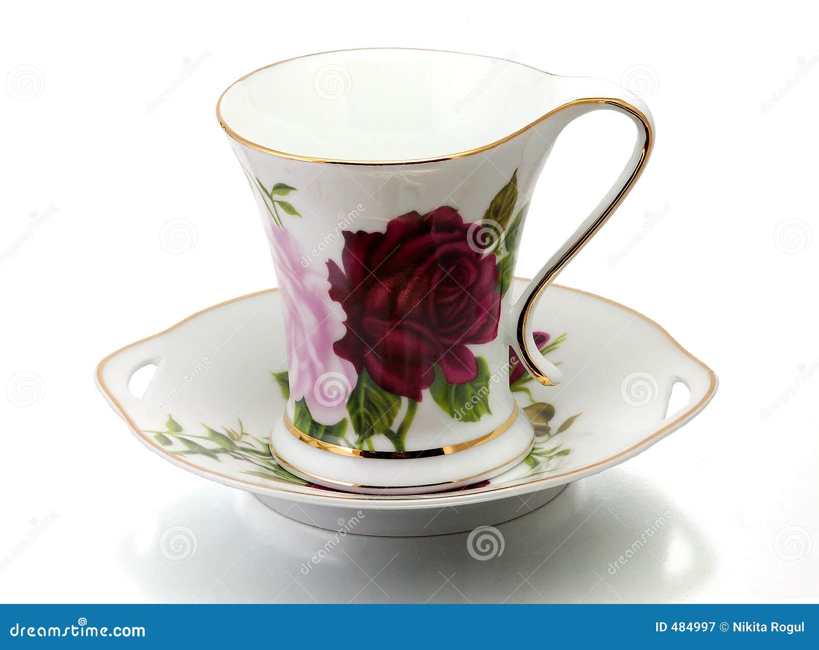 Cup and saucer stock image. Image of painting, refined - 484997