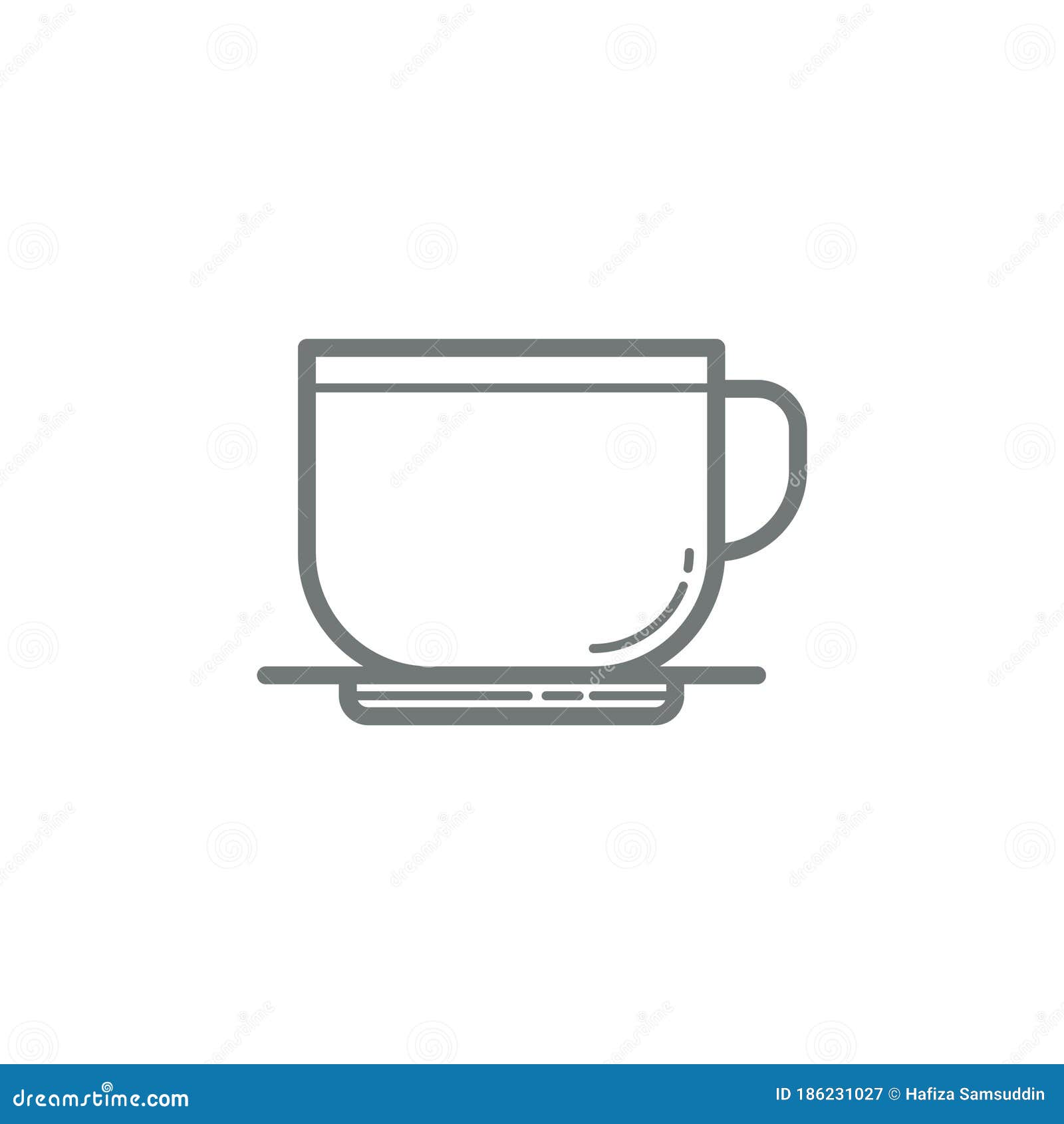 Cup and Saucer. Vector Illustration Decorative Design Stock Vector ...