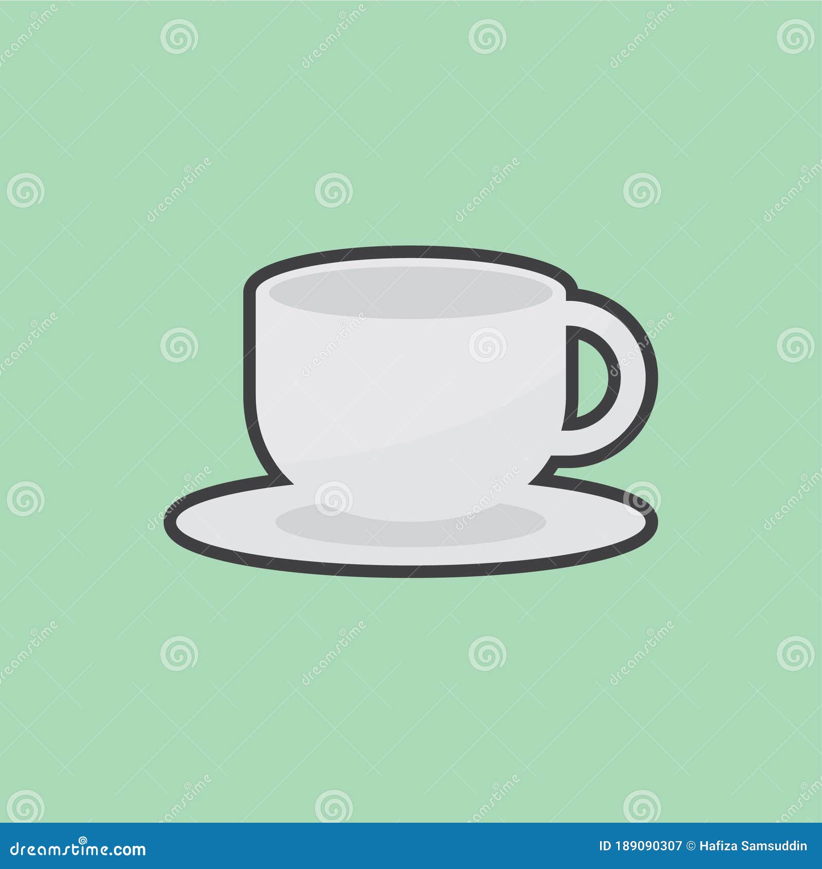 Cup and Saucer. Vector Illustration Decorative Design Stock Vector ...