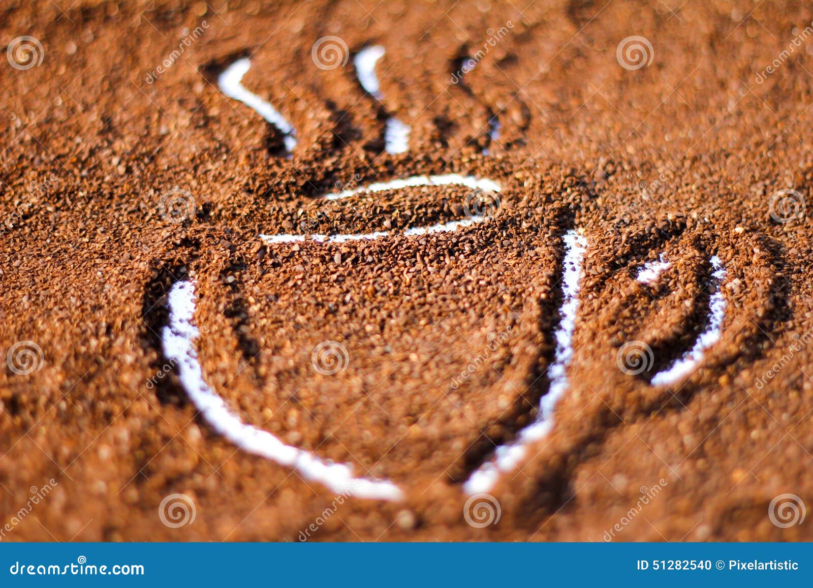 Cup shape on cocoa powder stock photo. Image of protein - 51282540