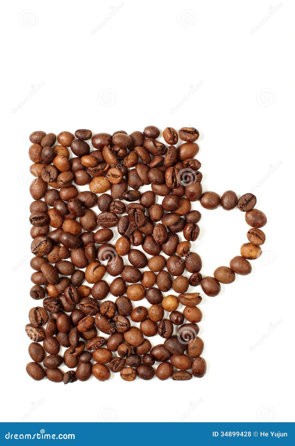Cup Shape of the Roasted Coffee Beans Stock Photo - Image of cafe ...