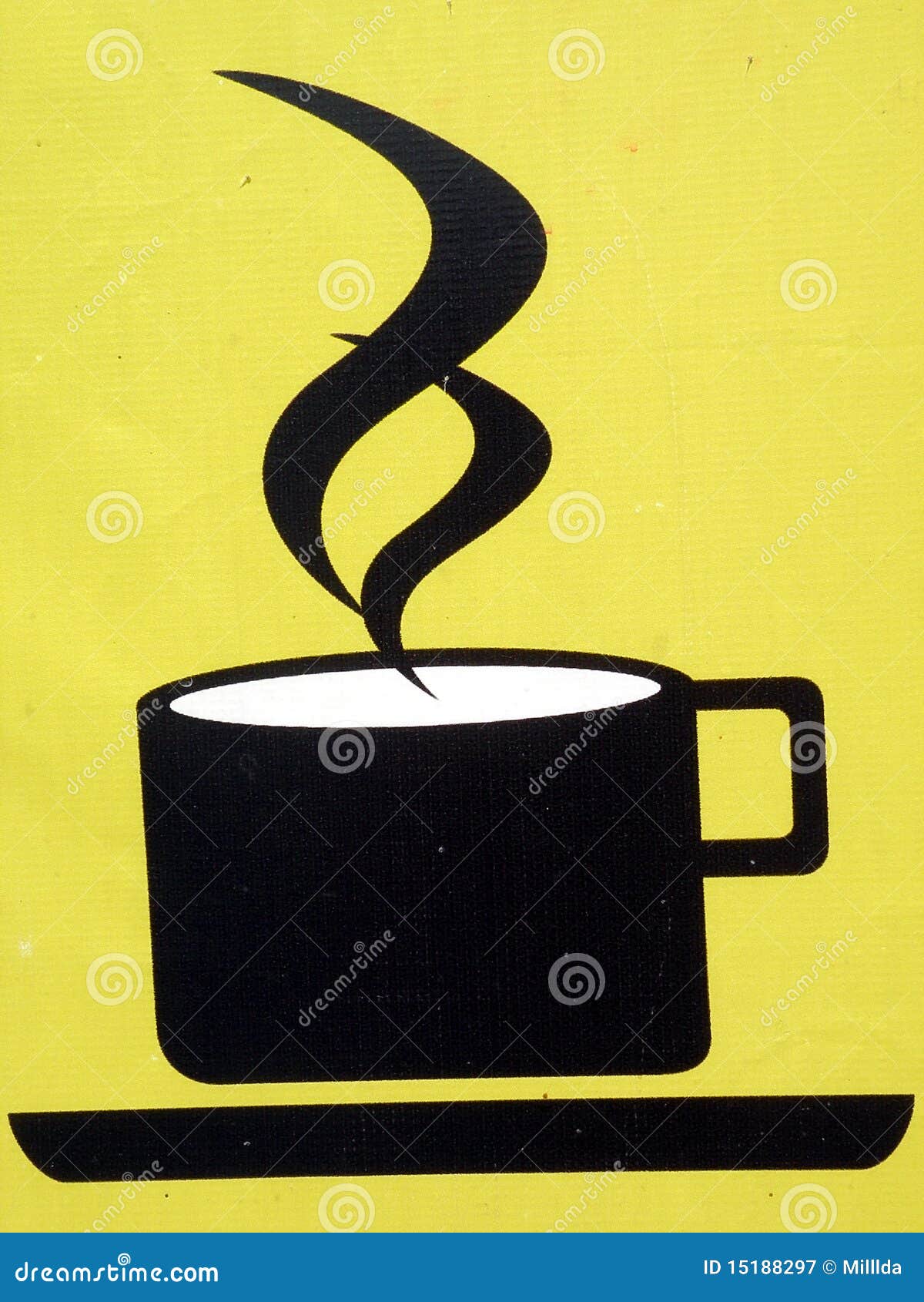 Cup sign stock image. Image of view, sign, white, black - 15188297