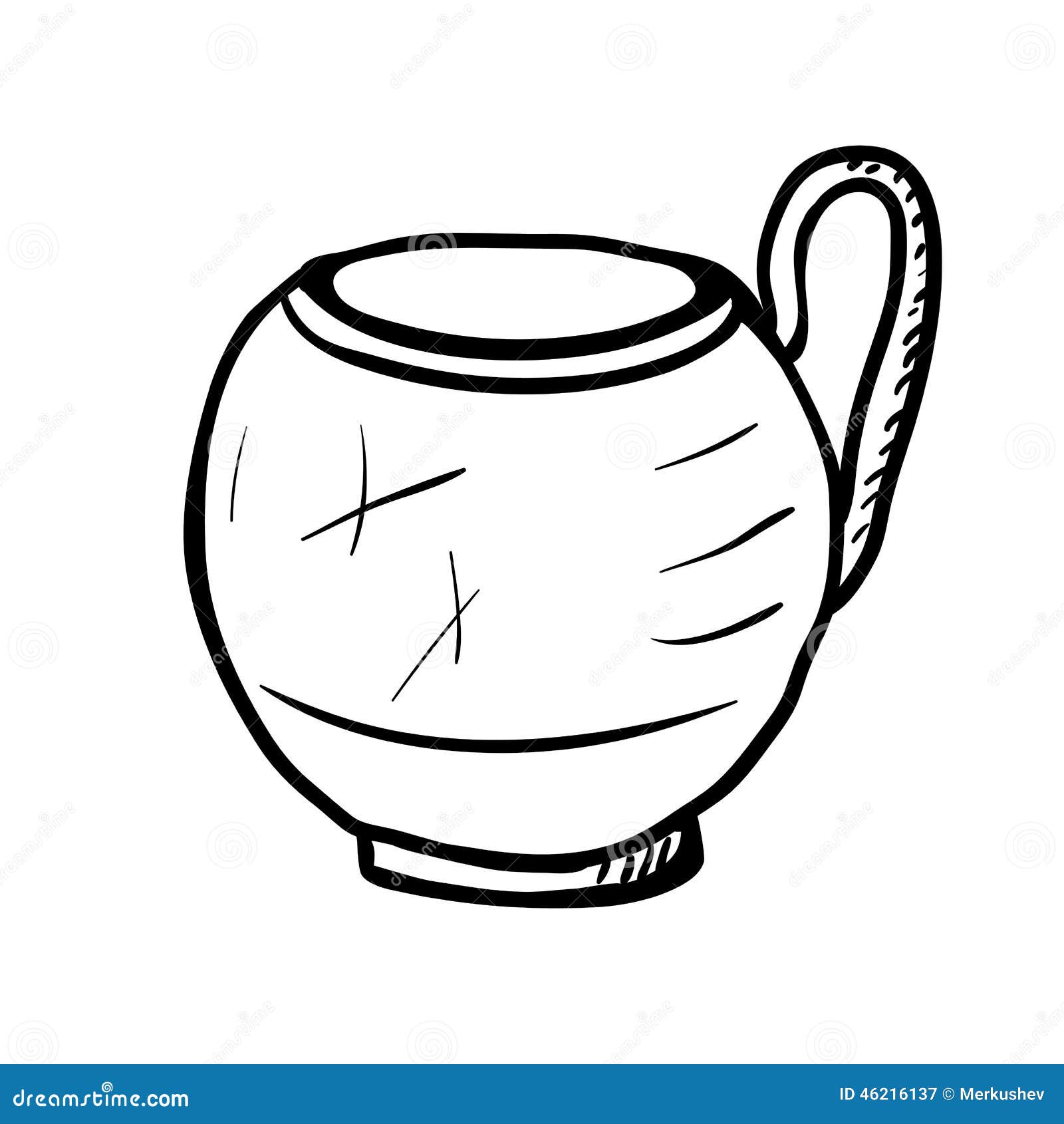 Cup Sketch, Vector Illustration Stock Vector - Illustration of white ...