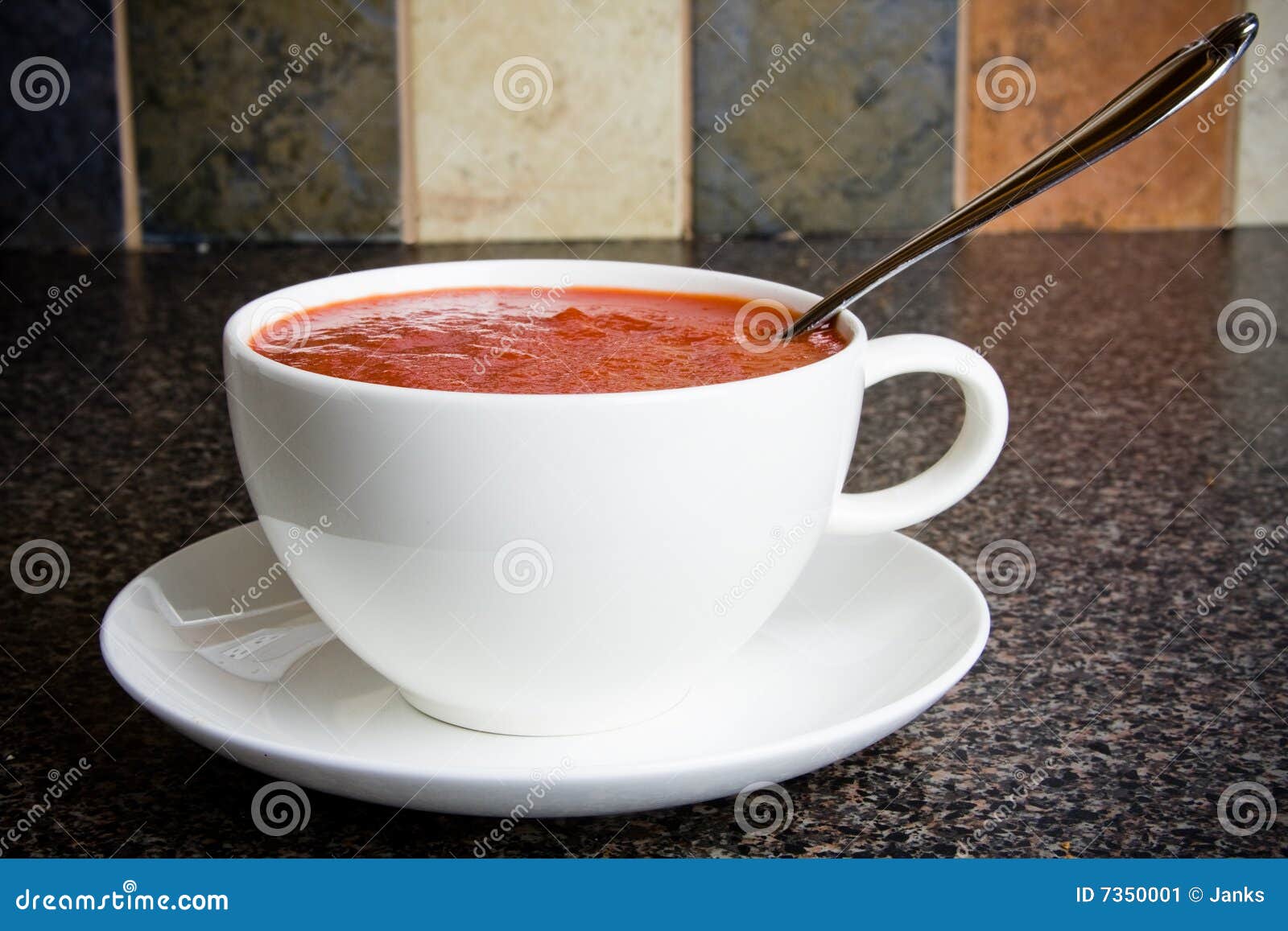 Cup of soup stock image. Image of white, fresh, tomatoe - 7350001