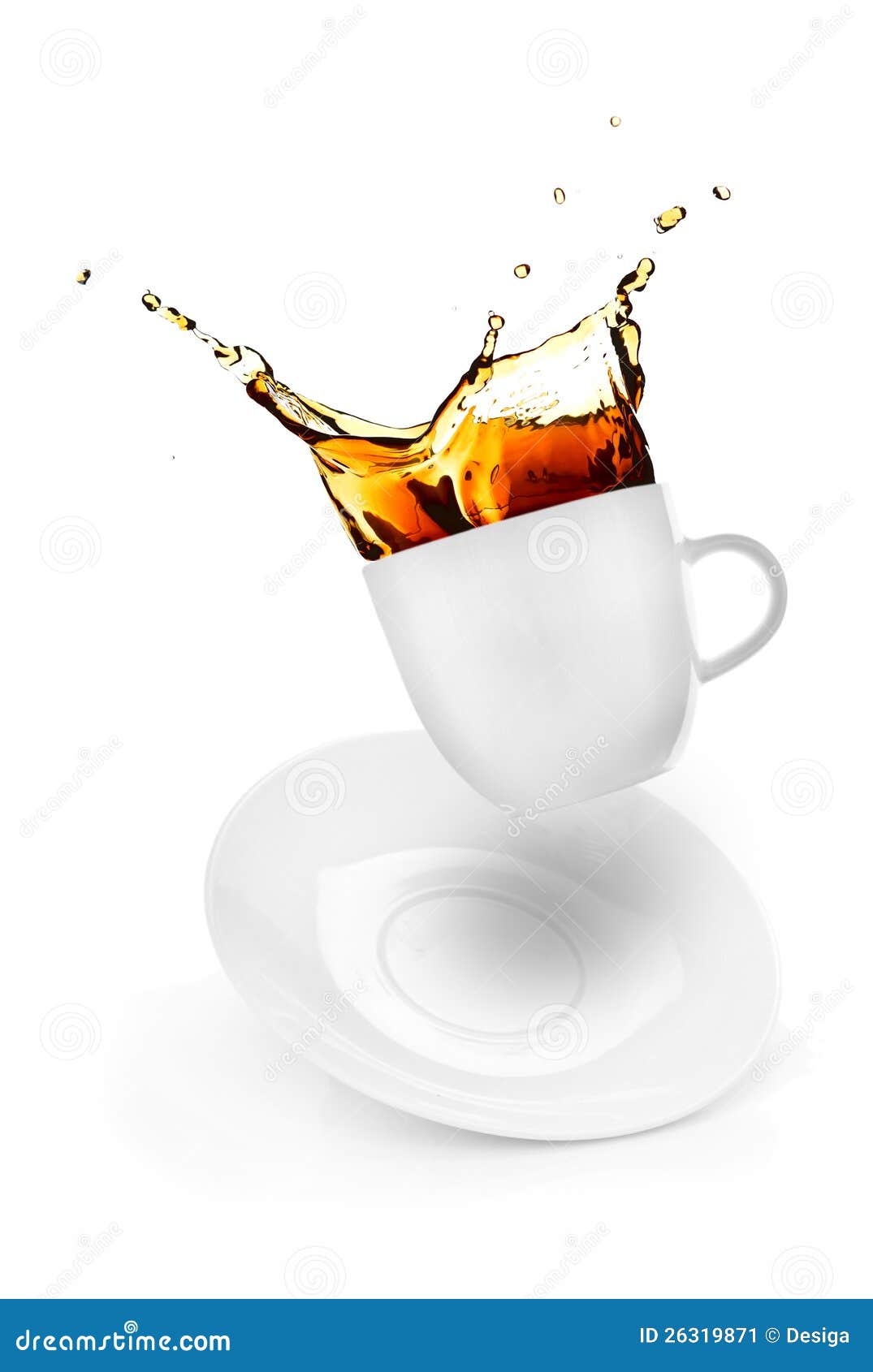 Cup of spilling coffee stock image. Image of motion, background - 26319871