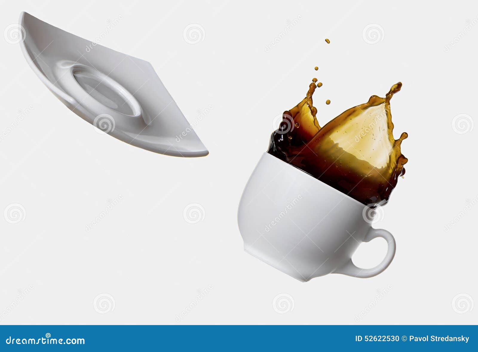Cup of spilling coffee stock photo. Image of drink, drop - 52622530