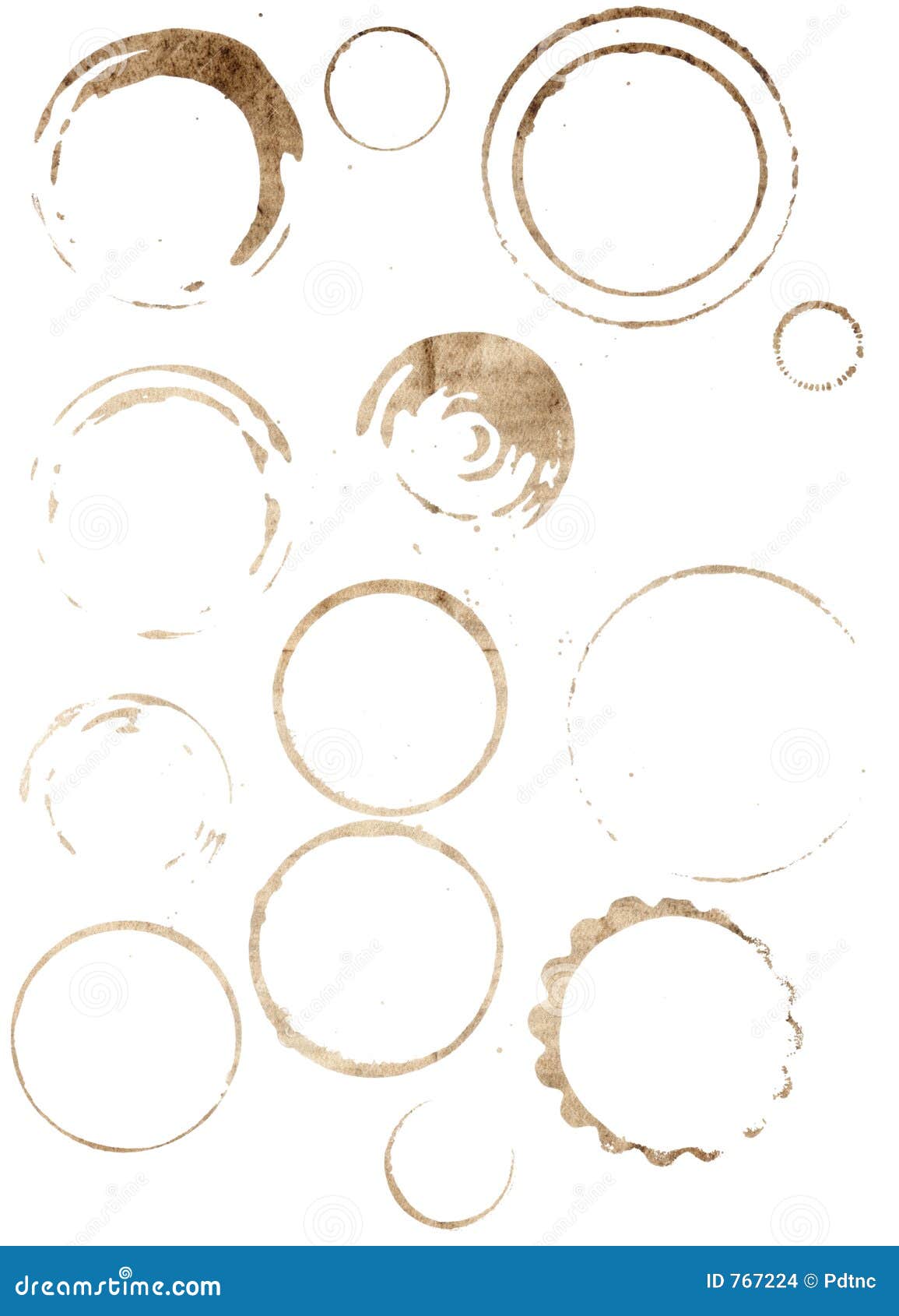 Cup Stains Set stock photo. Image of cruddy, beverage, liquid - 767224