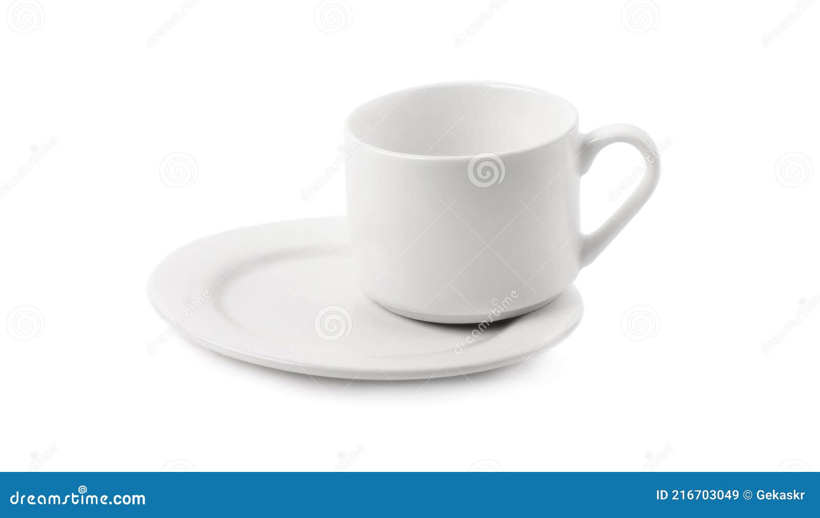 Cup standing on plate stock image. Image of ceramic - 216703049