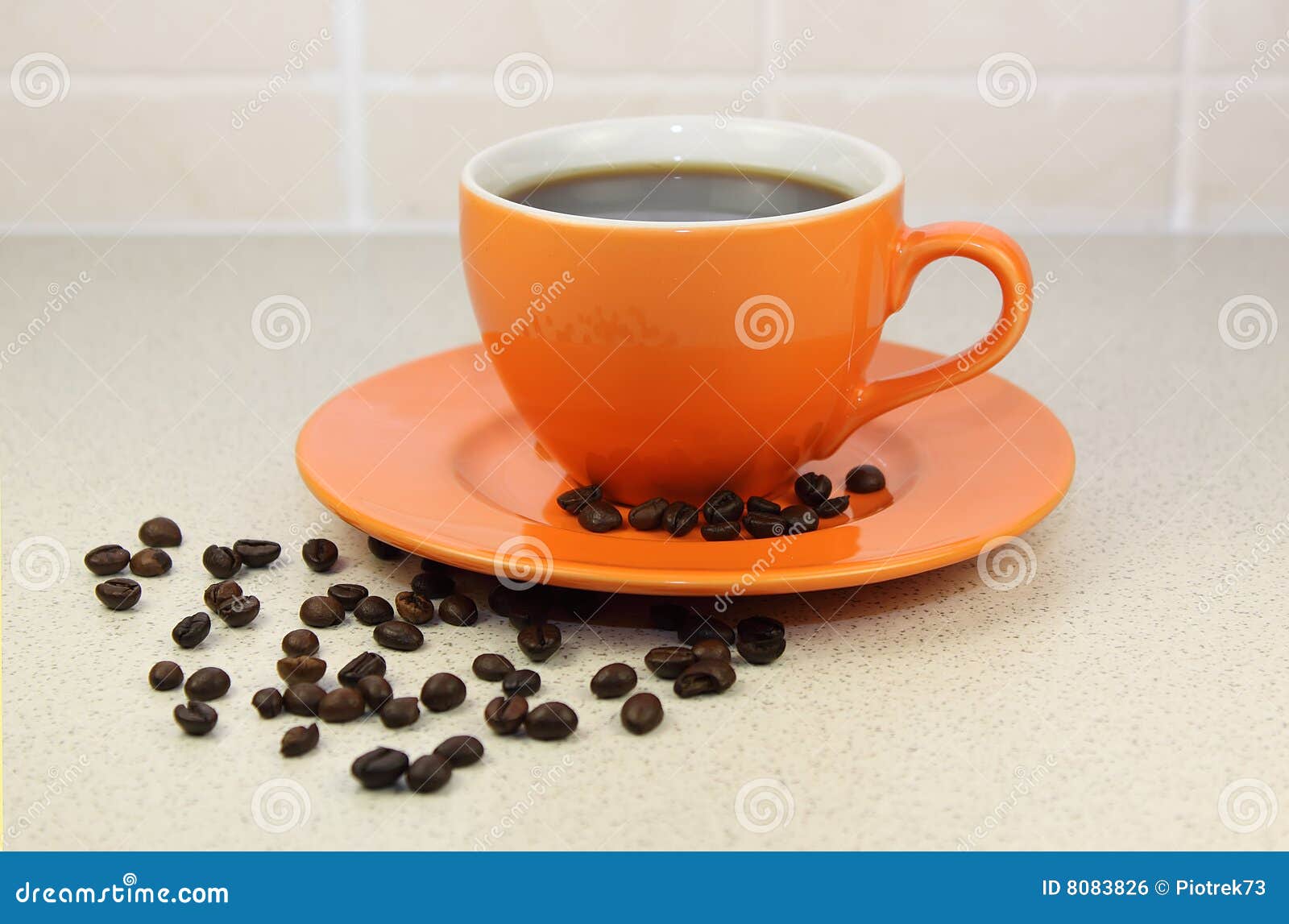 Cup of strong coffee stock photo. Image of bean, table - 8083826