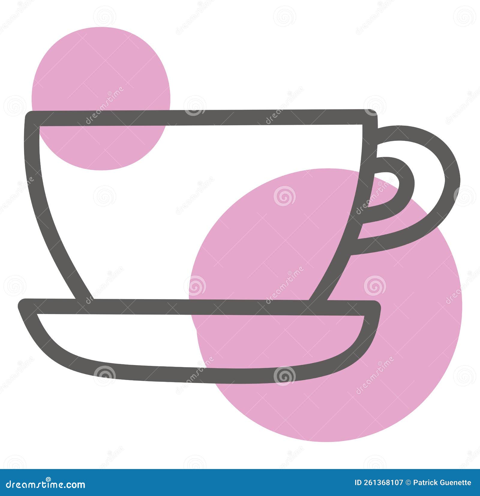Cup of sweet tea, icon stock vector. Illustration of isolated - 261368107