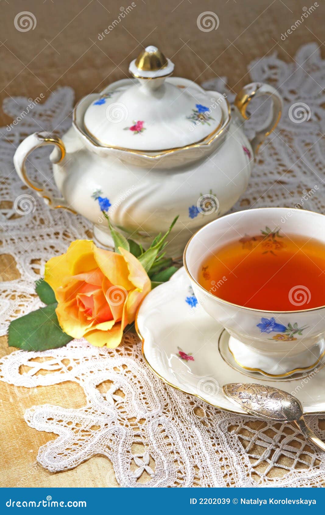 A cup of tea stock image. Image of drink, flowers, aromatic - 2202039