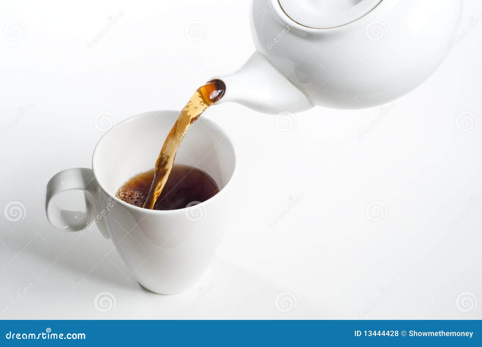 Cup of tea being poured stock photo. Image of healthy - 13444428