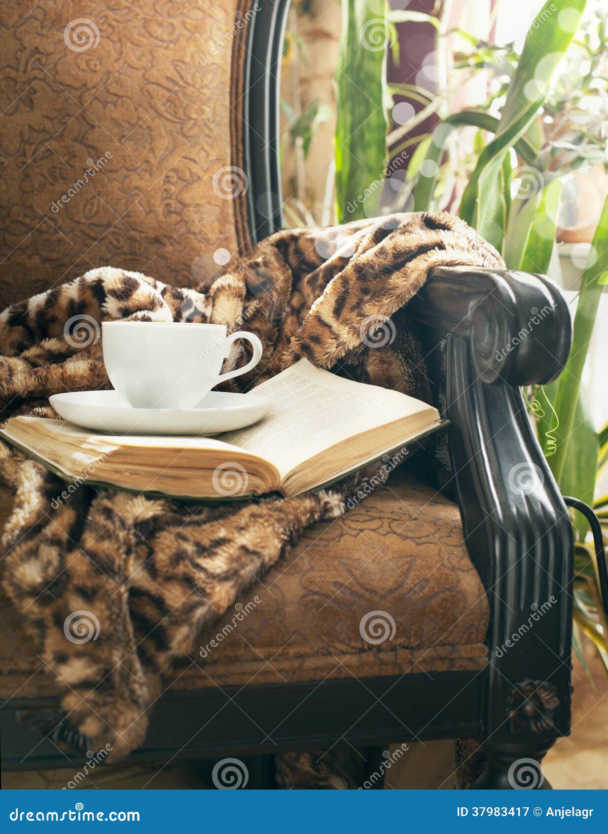 Cup of tea and book stock image. Image of living, home - 37983417