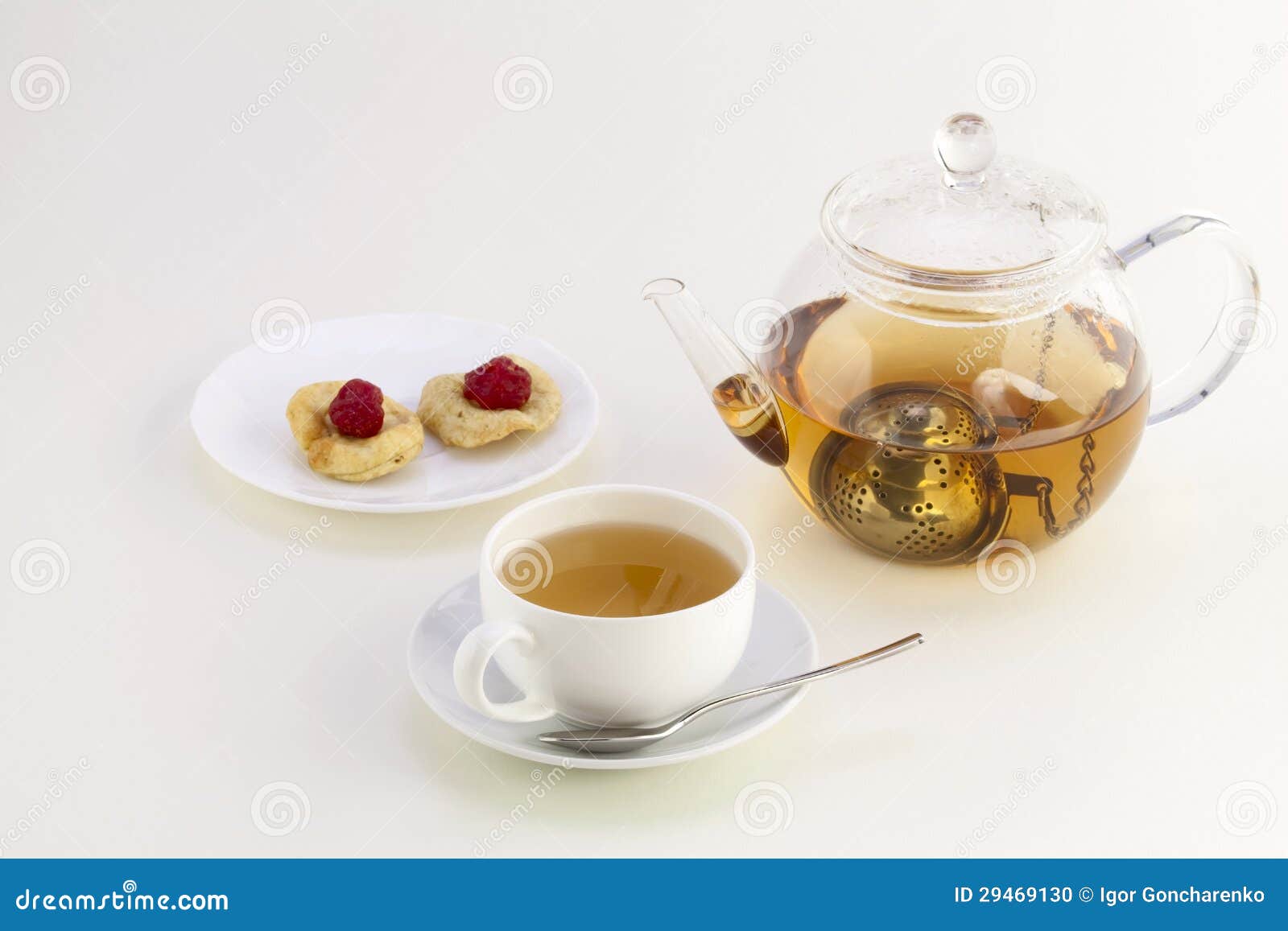 A Cup Of Tea, Candied Fruits And Teapot Stock Photo - Image of healthy ...