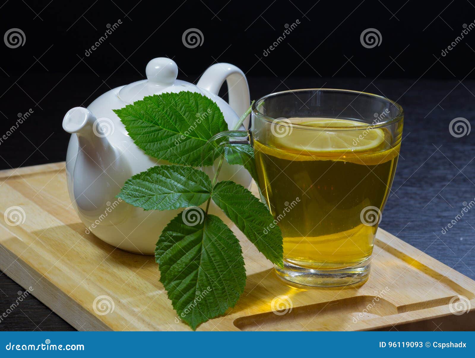 Cup of tea with cattle stock image. Image of leaf, wooden - 96119093