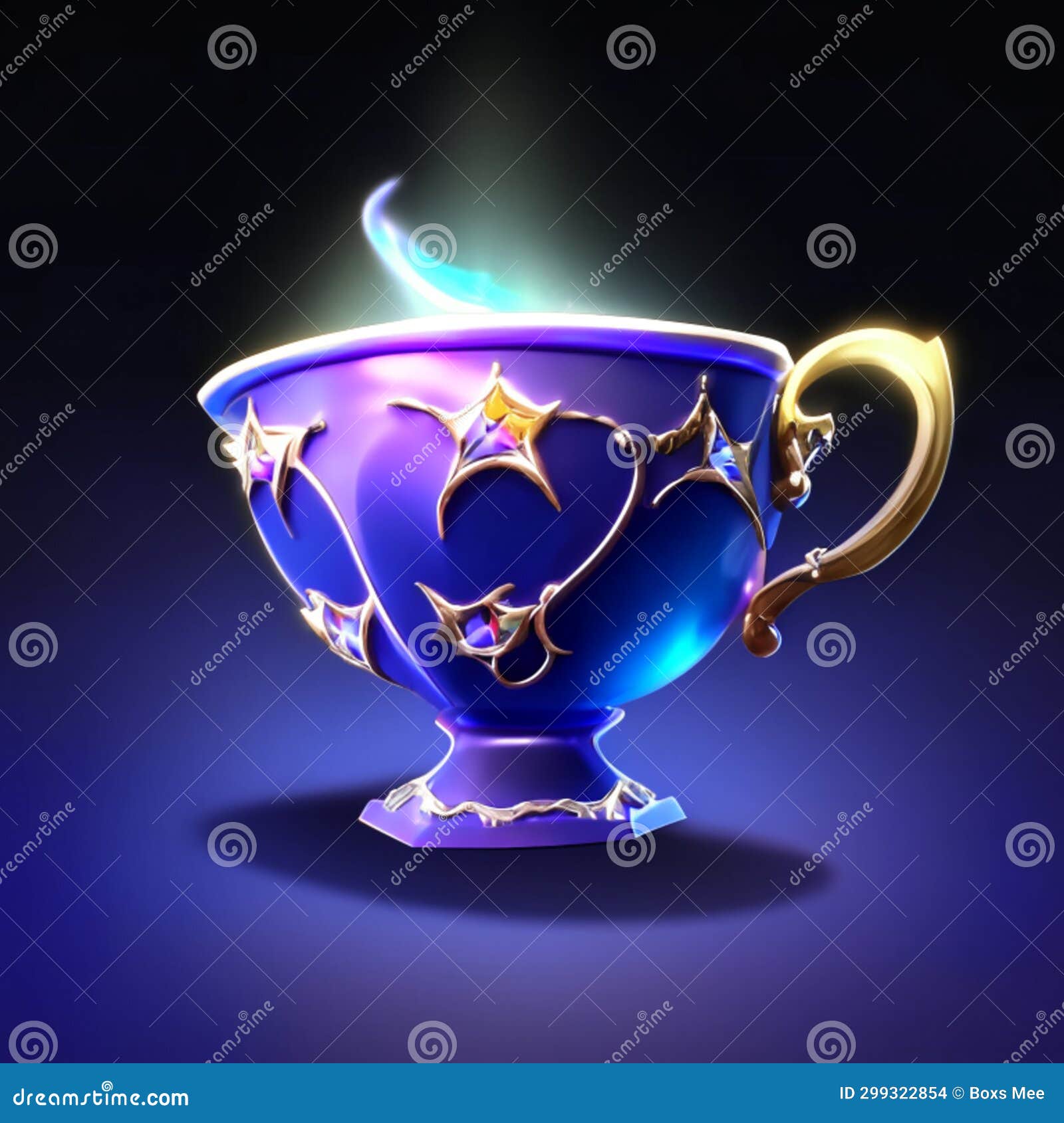 Cup of Tea or Coffee with a Magic Potion. Vector Illustration AI ...