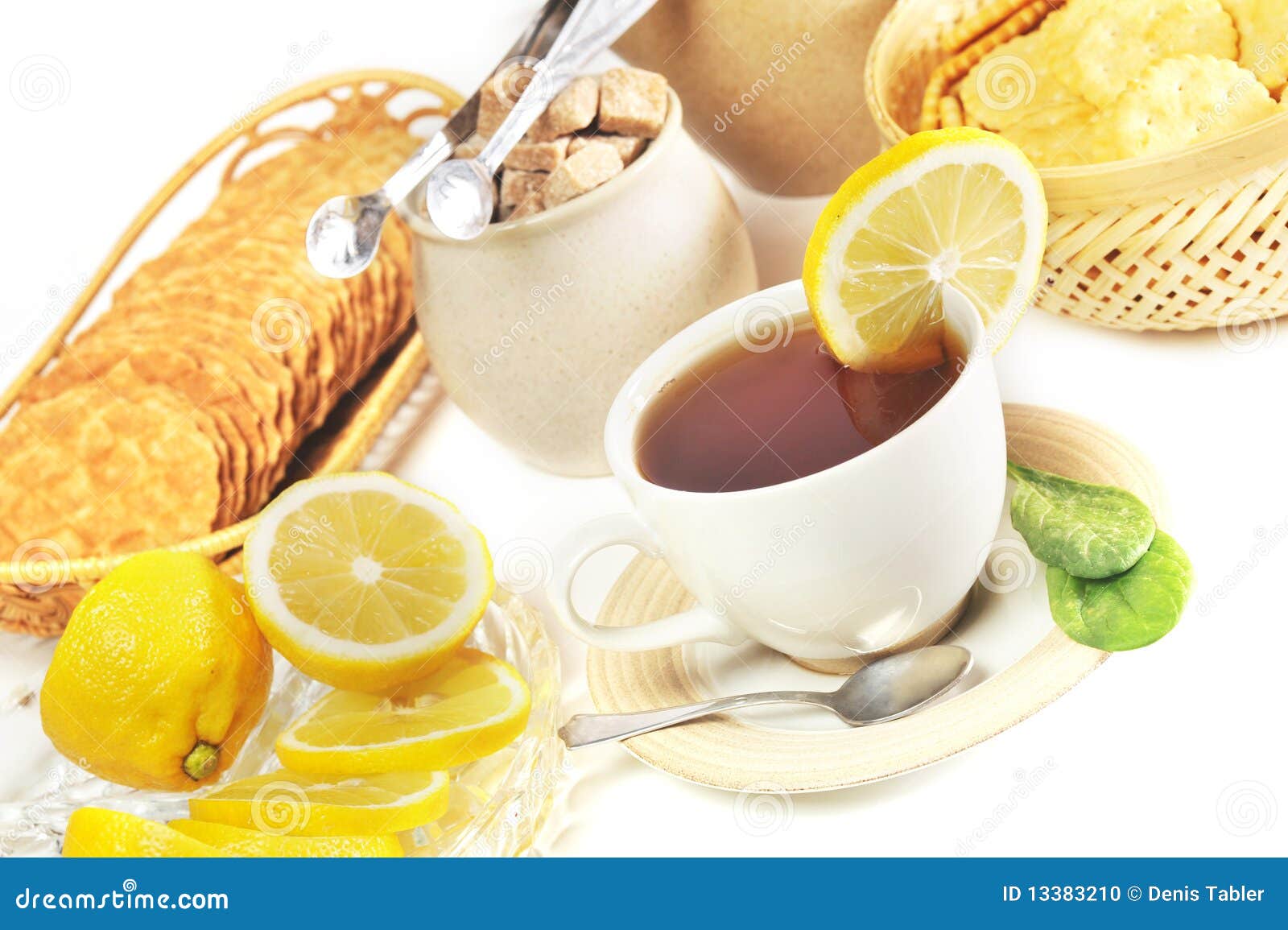 Cup of tea and cookies stock photo. Image of beverage - 13383210