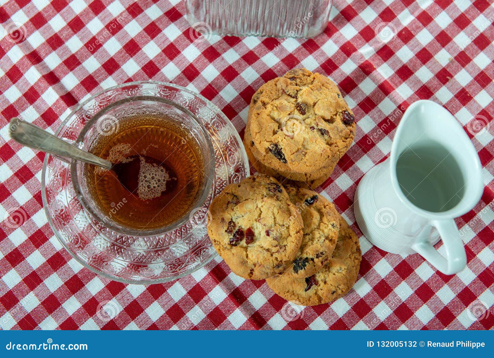 Cup of Tea with Delicious Cookies Stock Photo - Image of morning ...