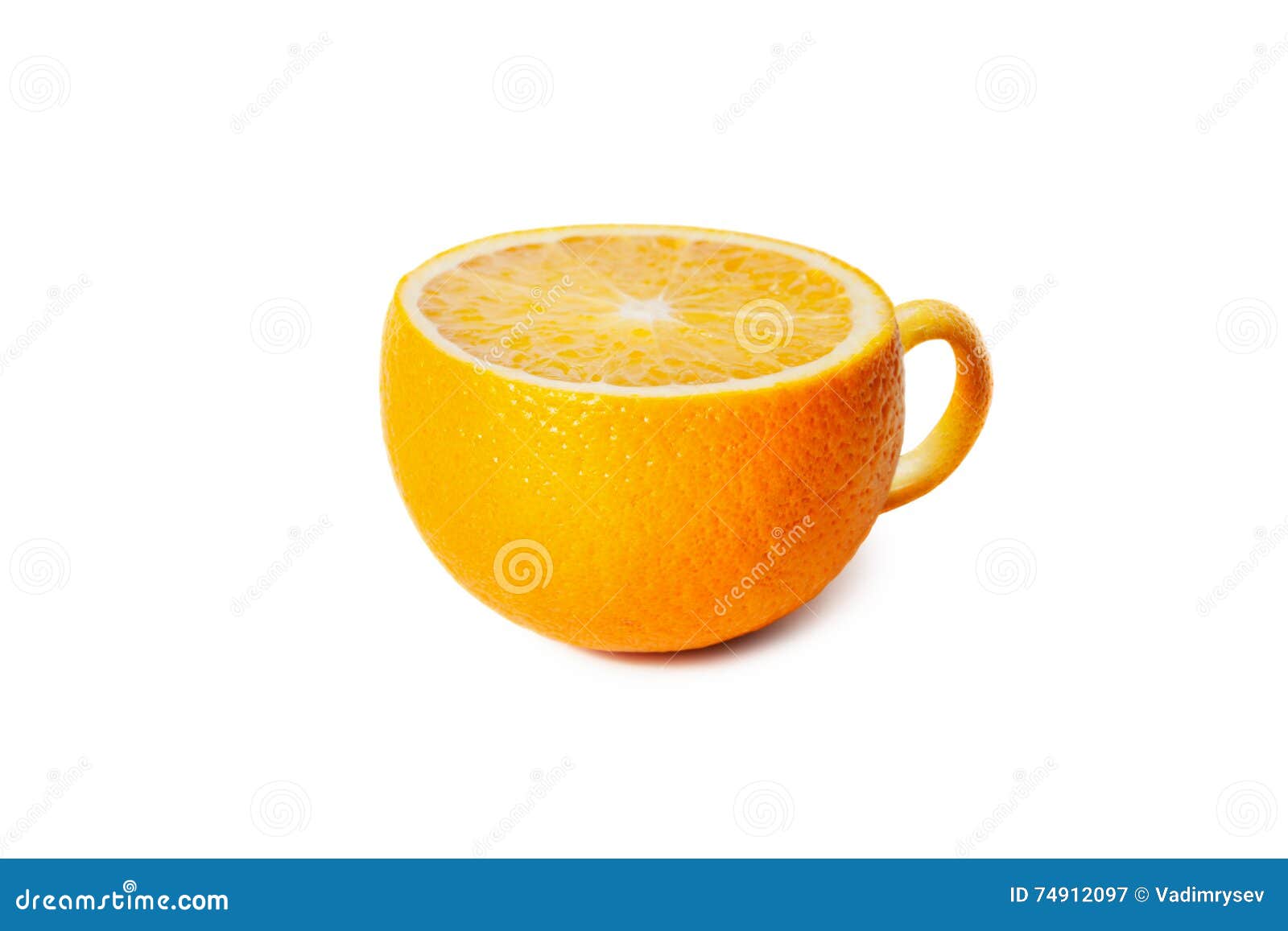 Cup of Tea in the Form of Orange Isolated on White Stock Image - Image ...