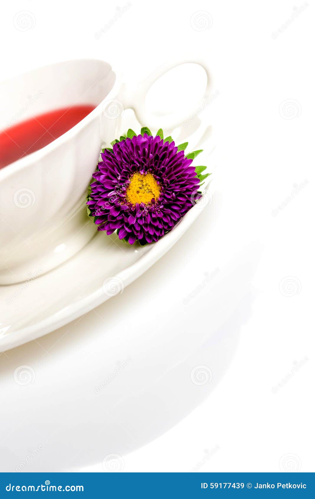 Cup of Tea and Fresh Flowers Stock Image - Image of healthy, english ...