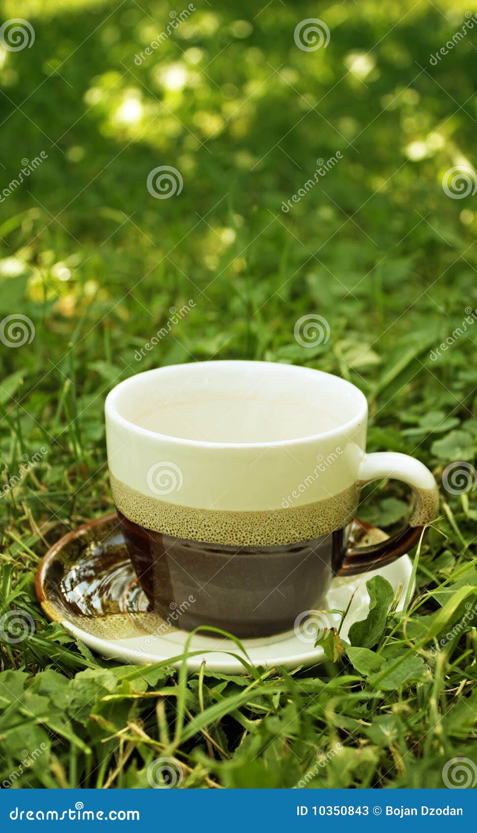 Cup of tea in grass stock image. Image of green, refreshing - 10350843