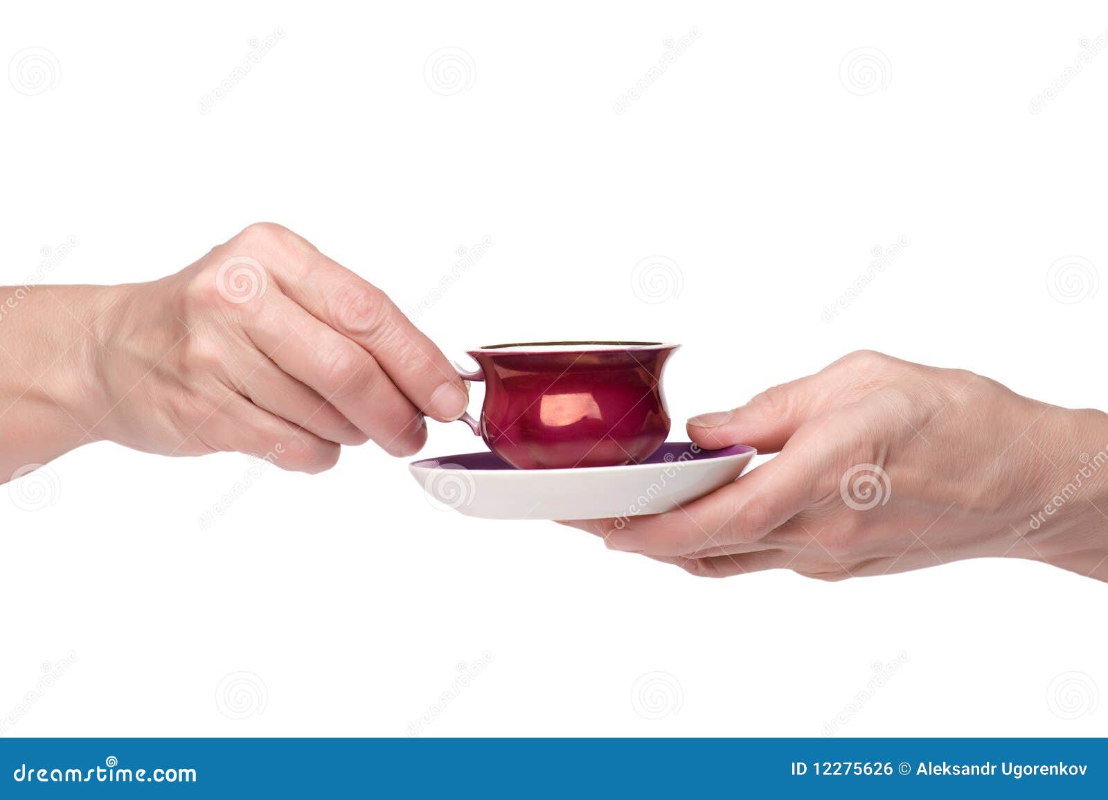 Cup of tea in hand stock photo. Image of kitchen, breakfast - 12275626