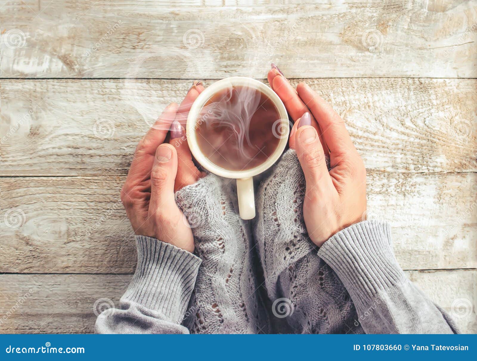 A Cup of Tea in the Hands of a Man and a Woman. Stock Photo - Image of ...