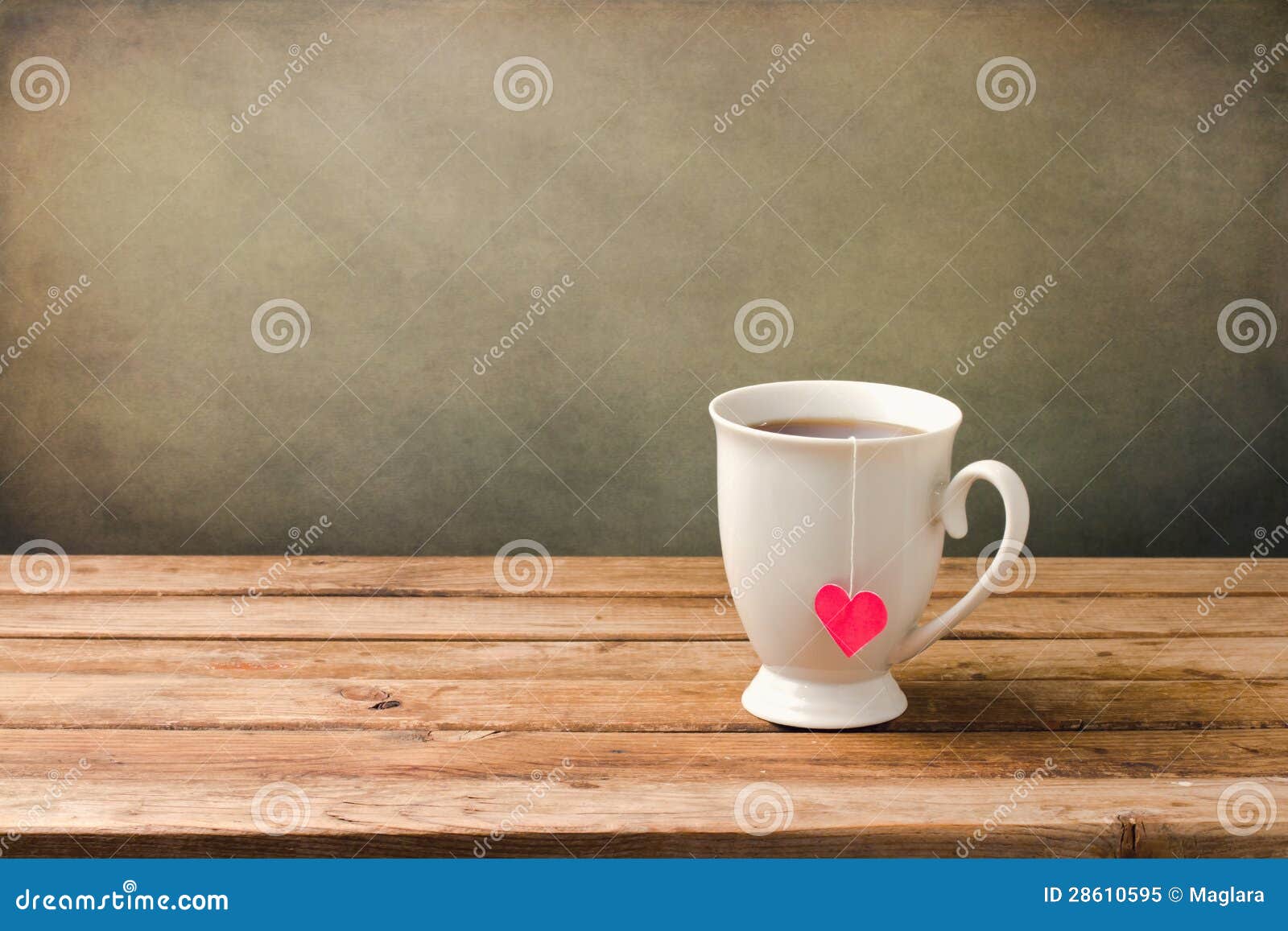 Cup of Tea with Heart Shape Stock Image - Image of shape, tabletop ...