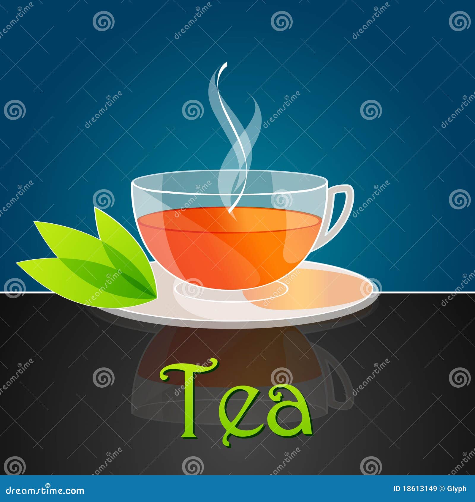 Cup of tea illustration stock vector. Illustration of brew - 18613149