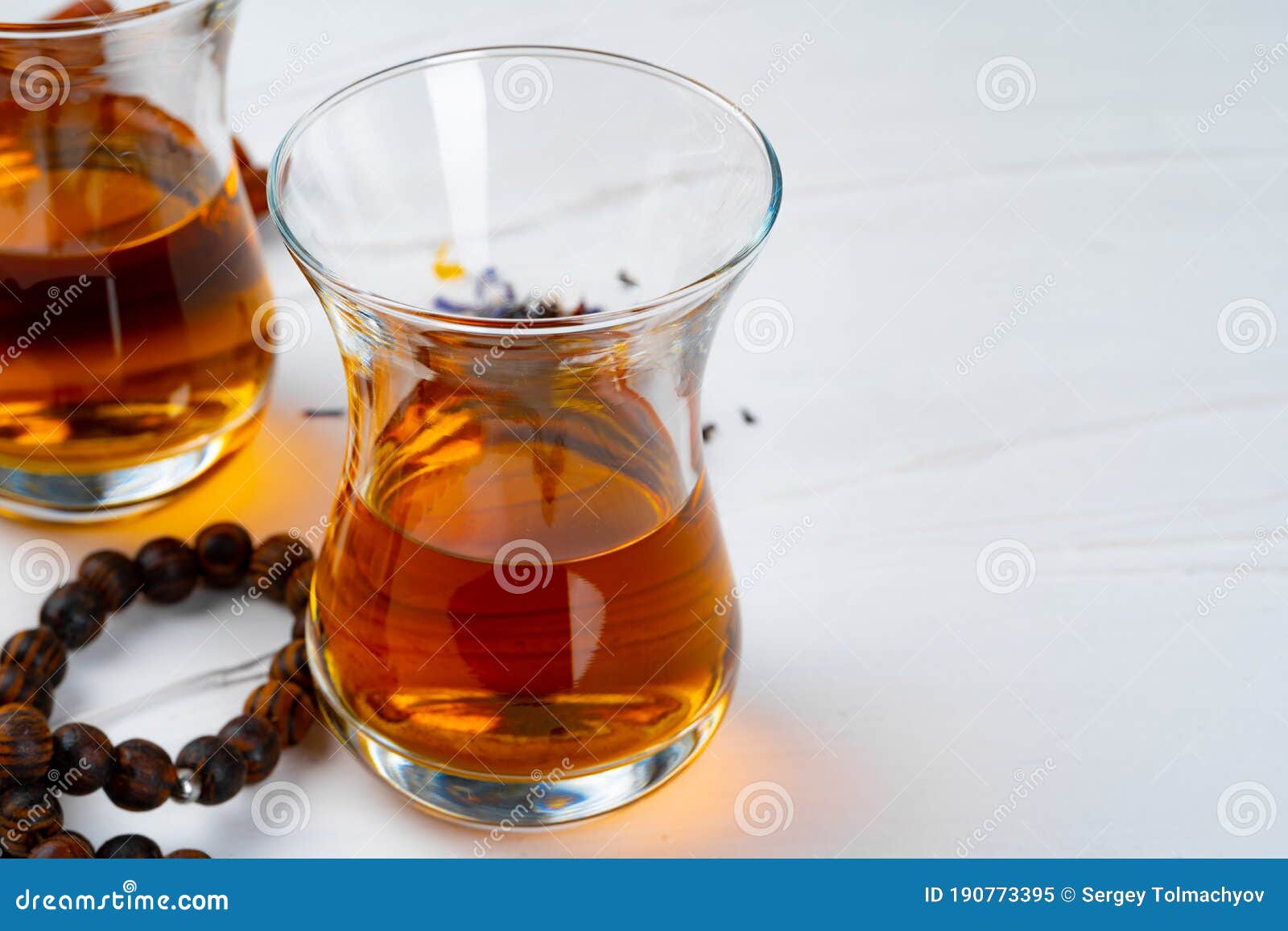 Cup of Tea with Islamic Pray Beads Stock Image - Image of celebration ...