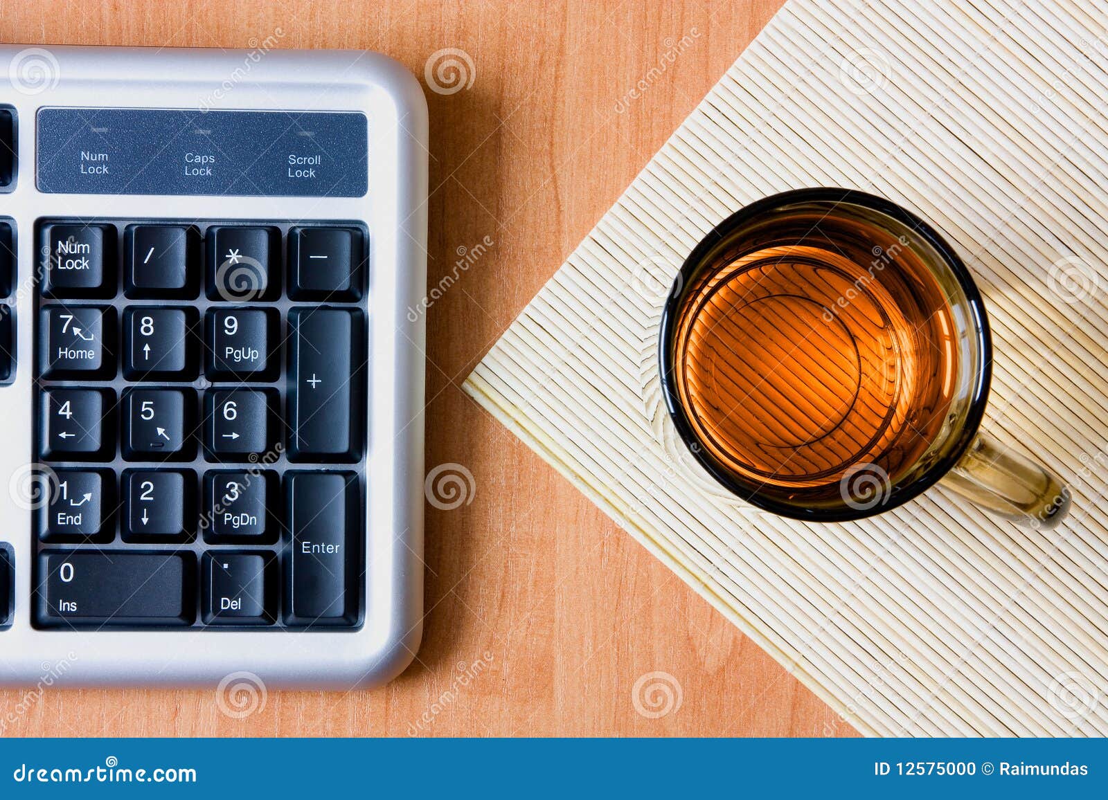 Cup of Tea and Keyboard stock photo. Image of dish, colourful - 12575000