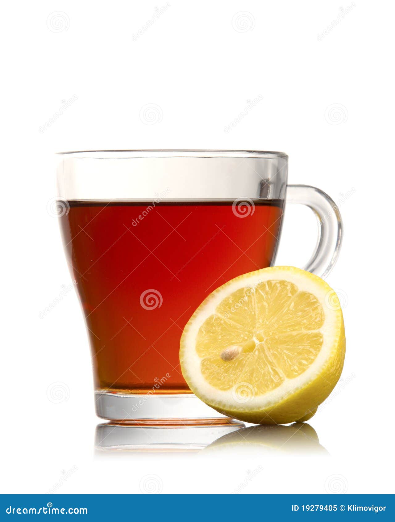 Cup of tea with lemon stock image. Image of liquid, pleasant - 19279405