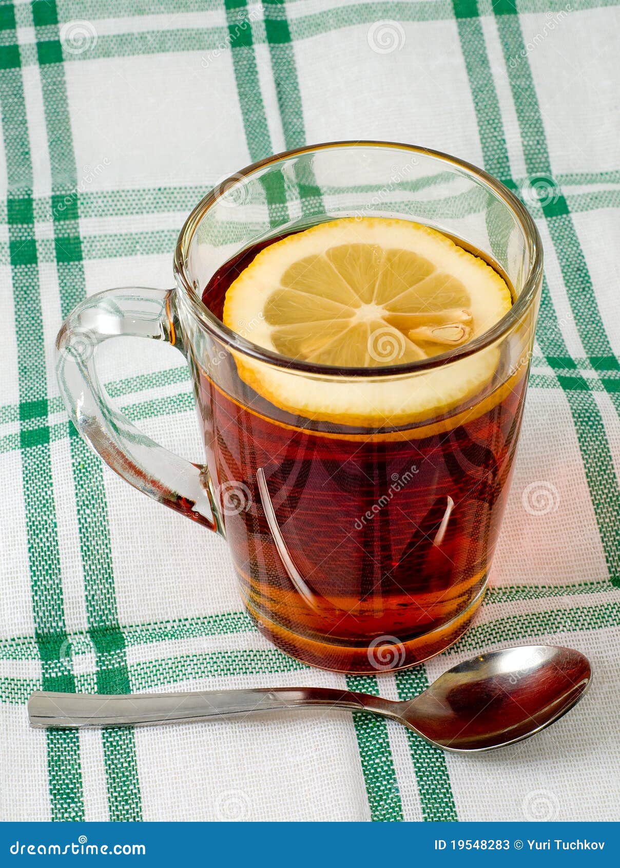 Cup of tea with a lemon stock image. Image of beverage - 19548283